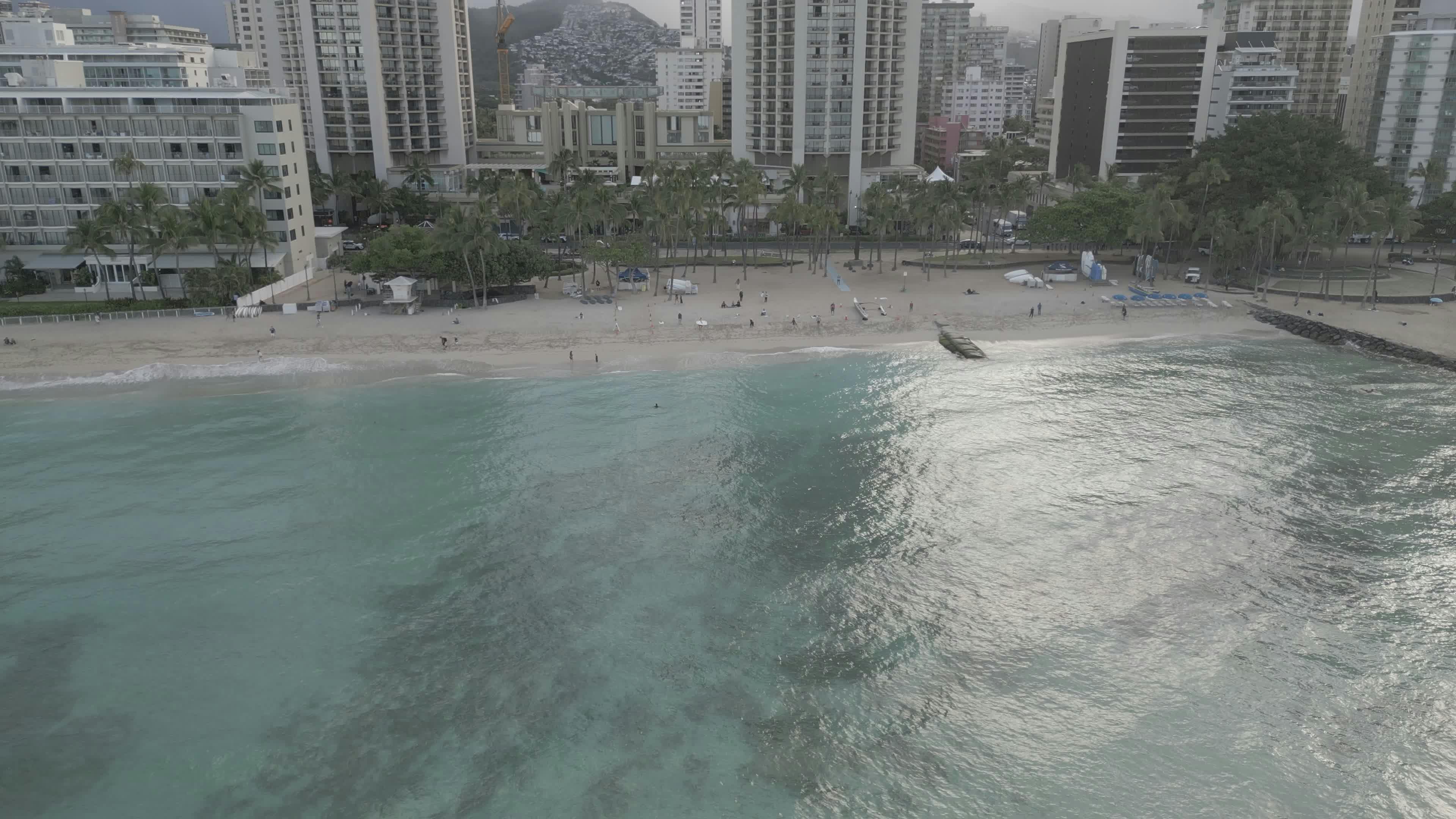 Aerial View of Scenic Beachfront City Free Stock Video Footage, Royalty ...