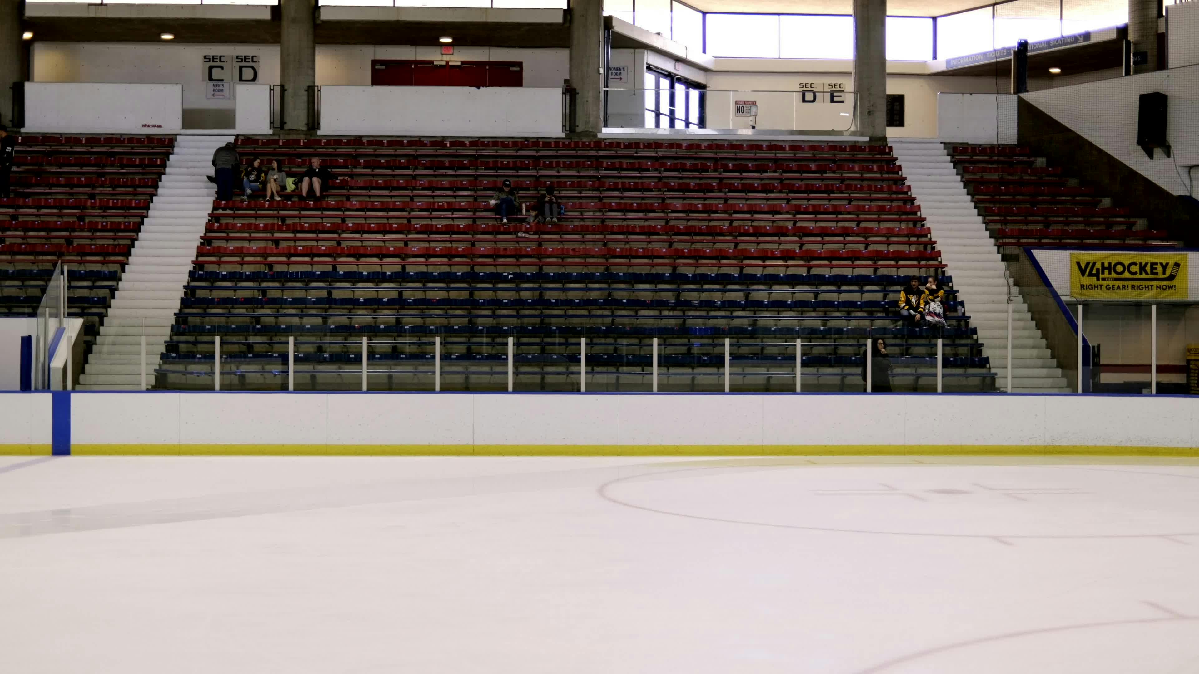 Empty Ice Rink with Zamboni in Arena Free Stock Video Footage, Royalty ...