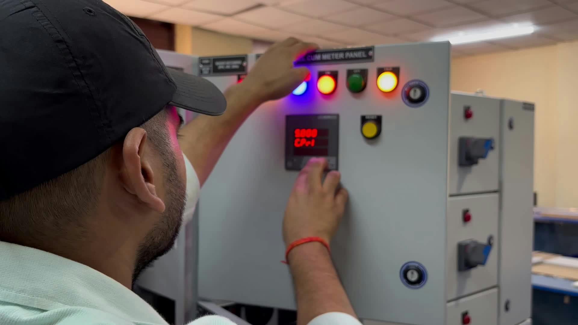 Using Power Supply Machine To Control Electrical Voltage Free Stock ...