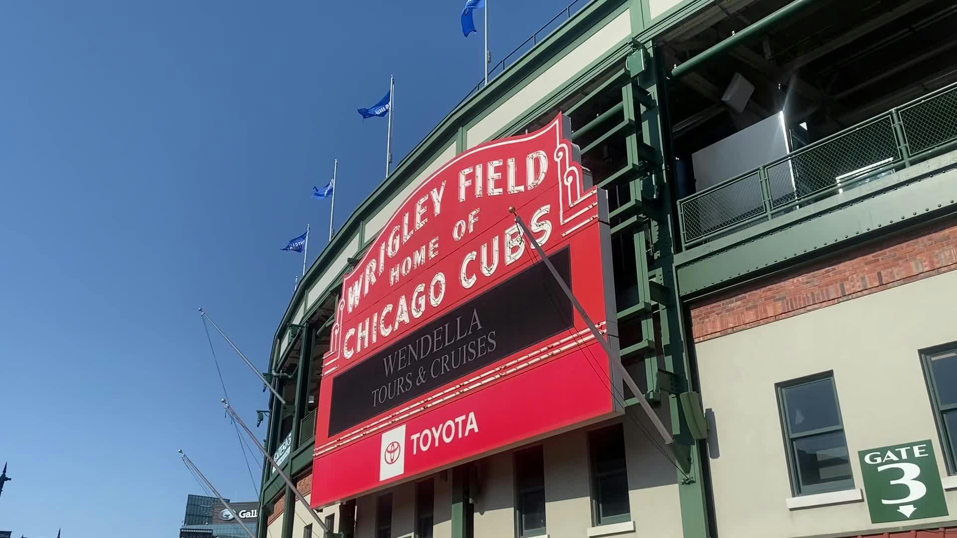 Iconic Wrigley Field Entrance Chicago Cubs Free Stock Video Footage ...
