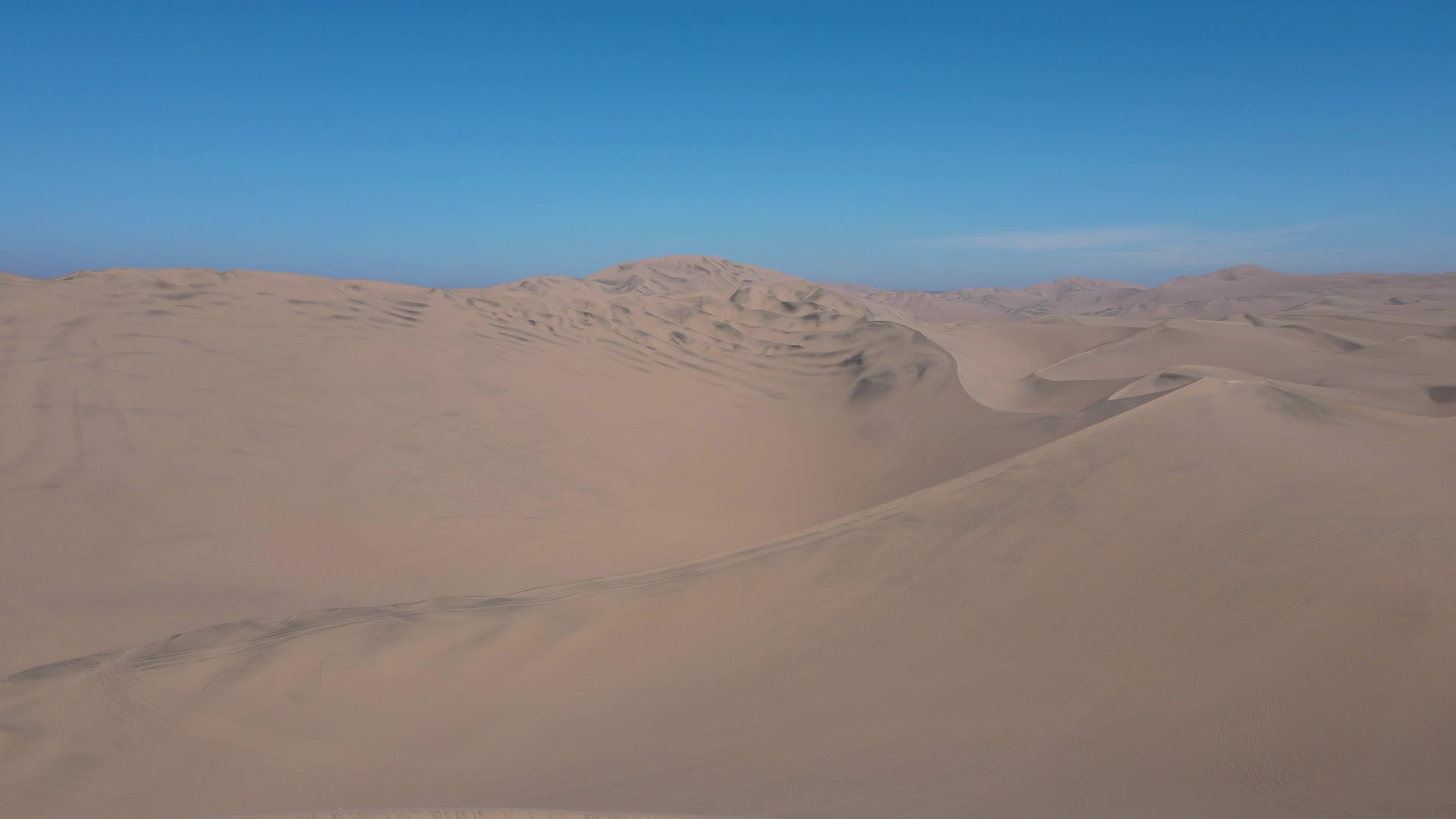 Drone View of Expansive Desert Sand Dunes Free Stock Video Footage ...