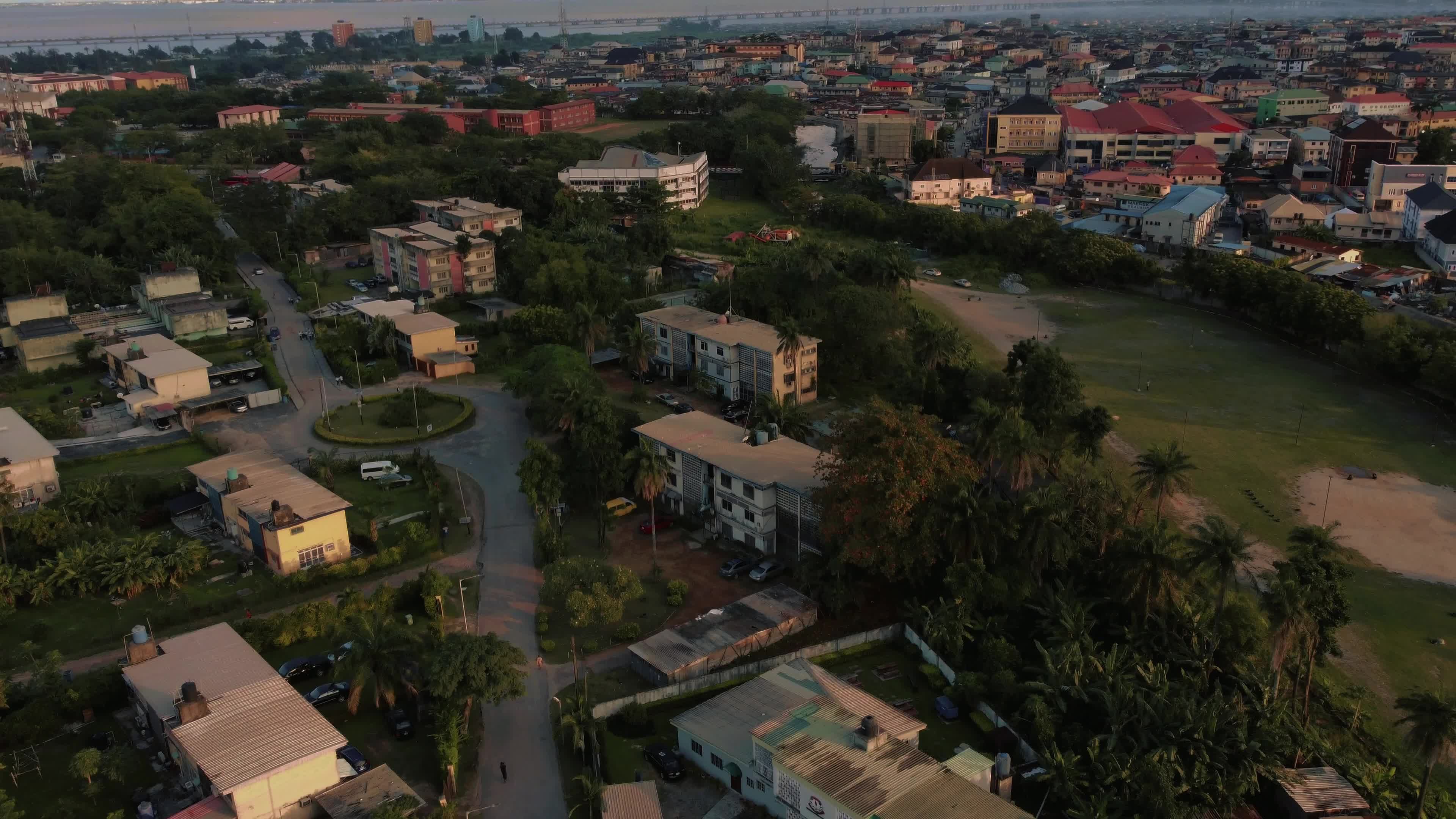 Aerial View of Lagos City During Sunset Free Stock Video Footage ...
