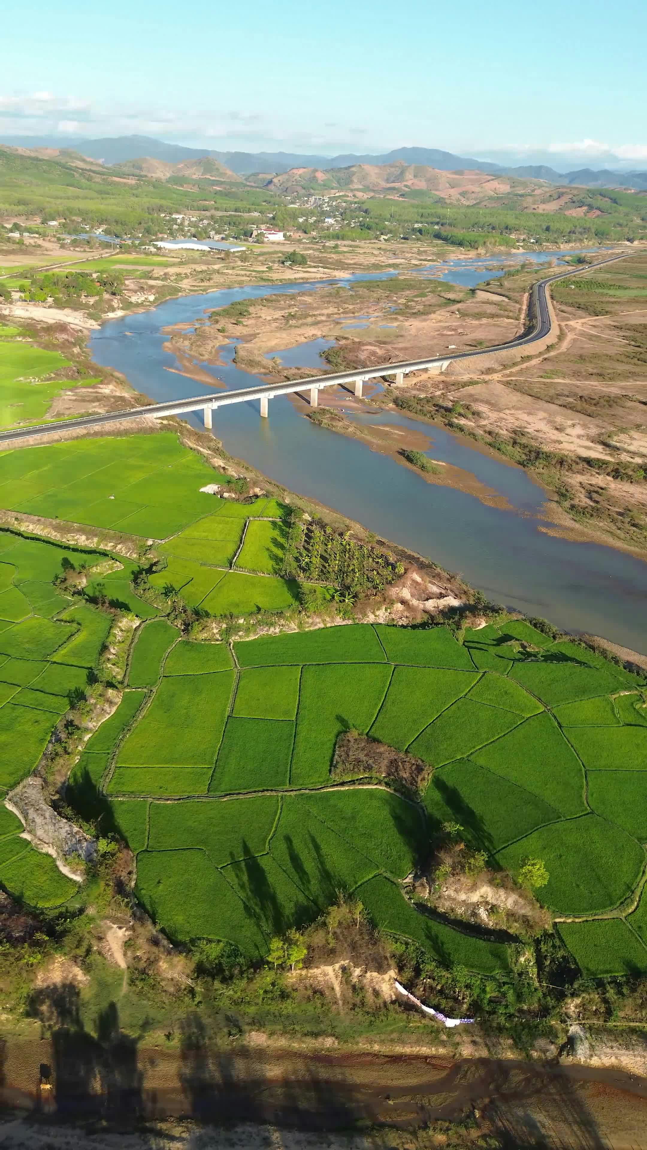 Scenic Drone View of Kon Tum Mountains Free Stock Video Footage ...