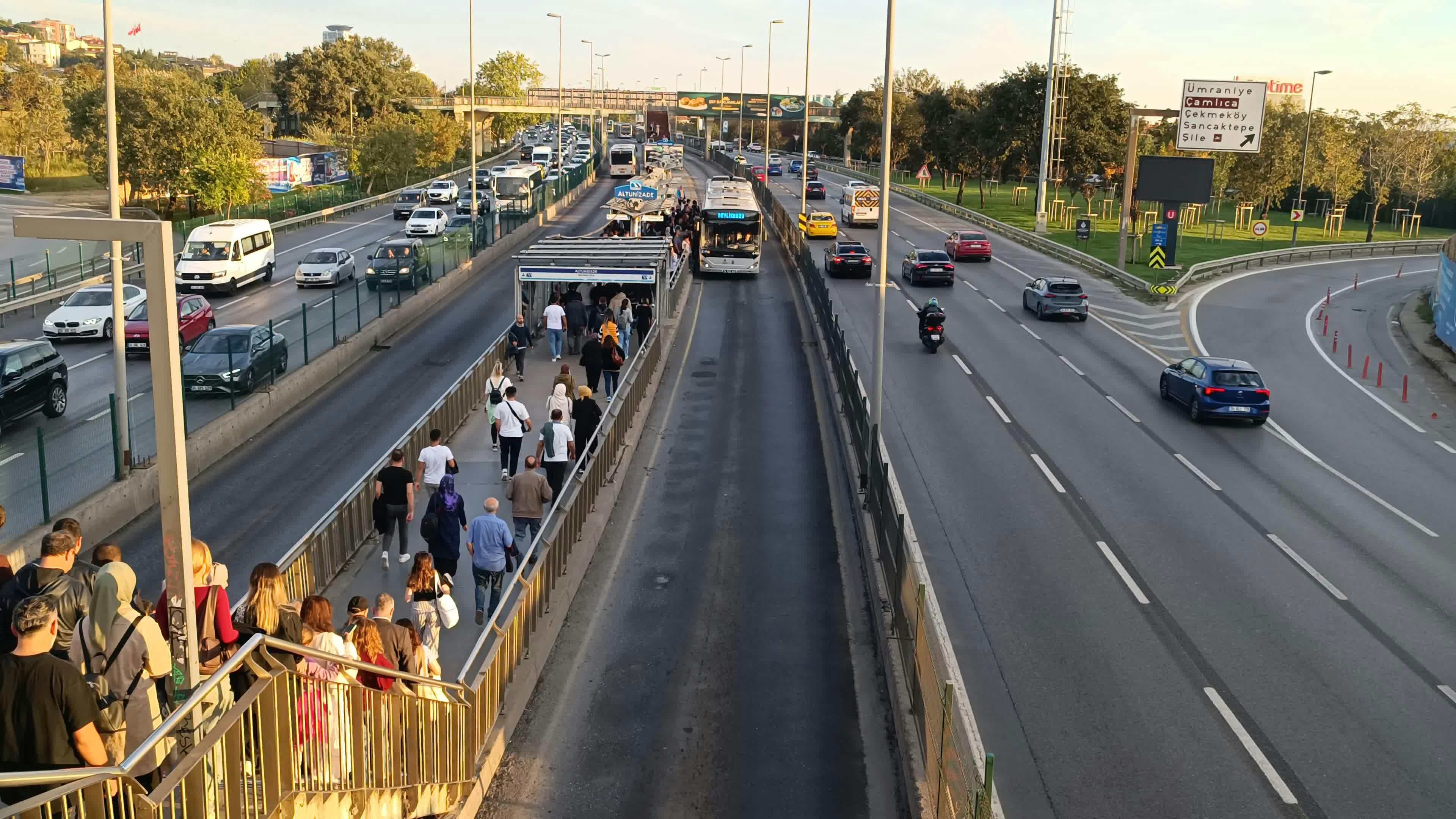 Busy Urban Commuter Traffic at Sunset Free Stock Video Footage, Royalty ...