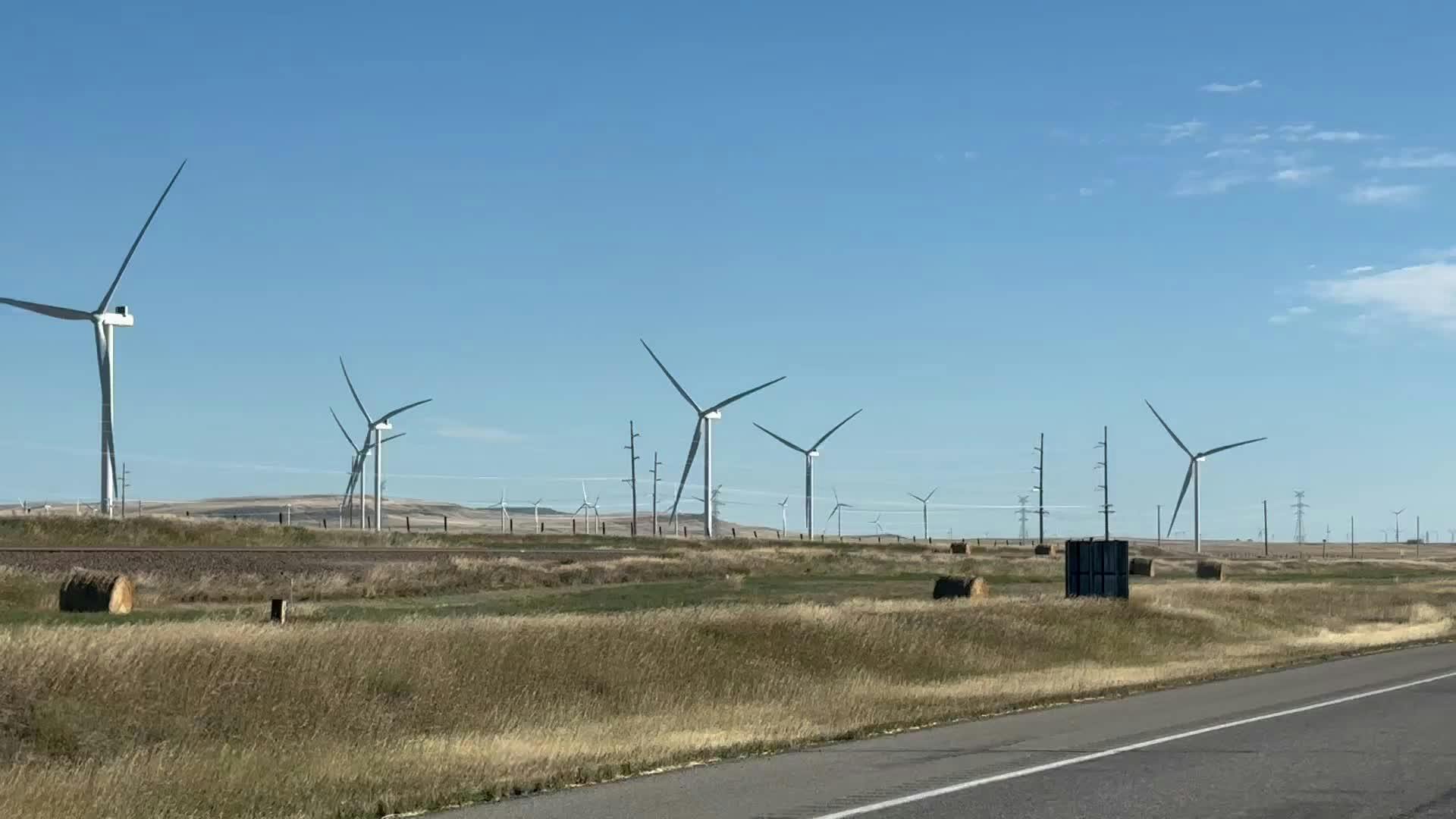 Wind Turbines Spinning on a Clear Day Free Stock Video Footage, Royalty ...