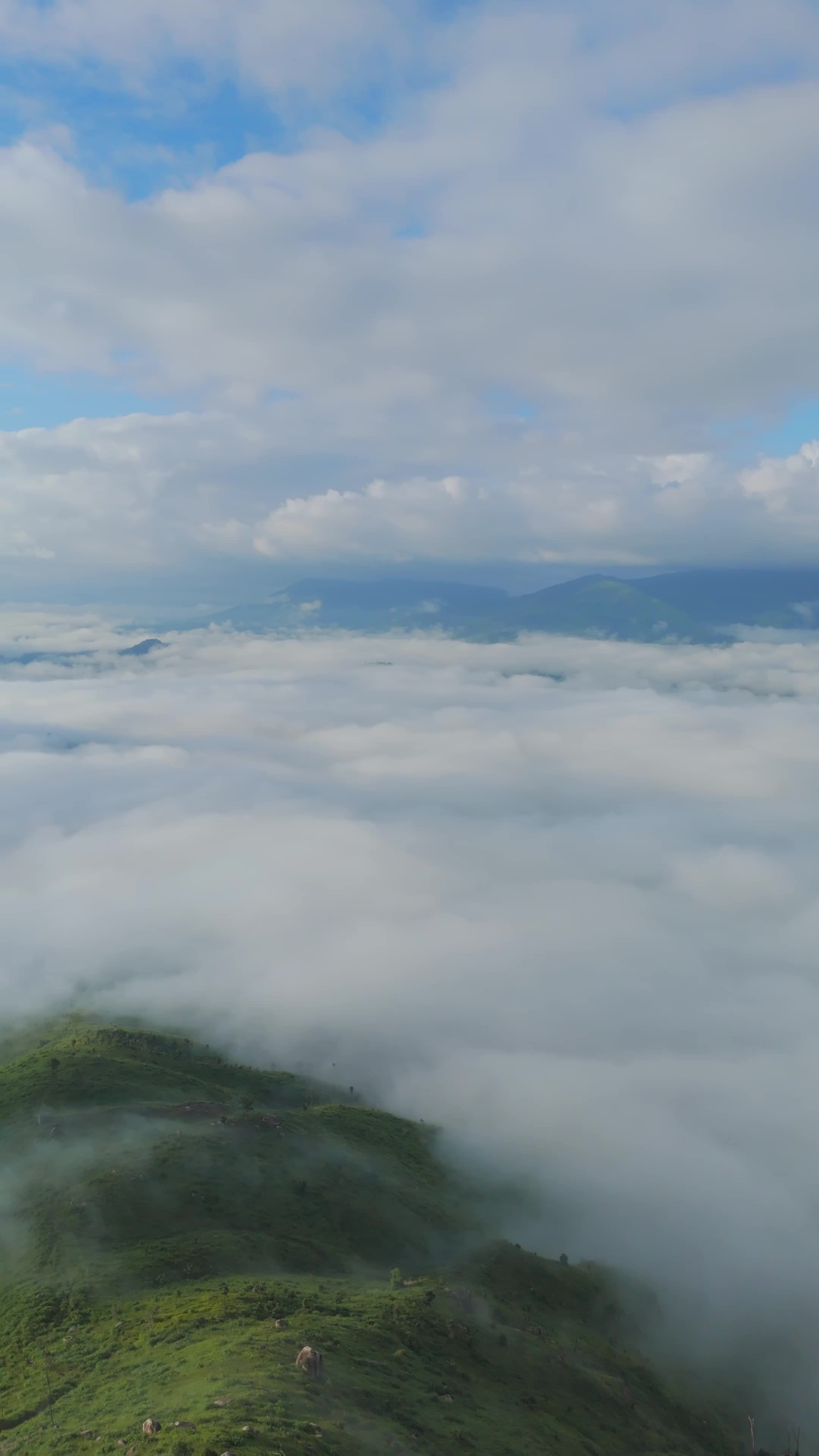 Majestic Sea of Clouds Over Mountain Landscape Free Stock Video Footage ...