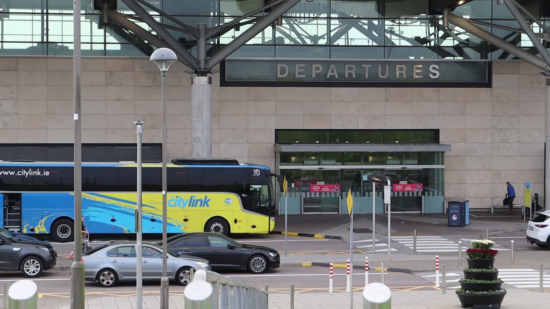 Citylink Bus at Airport Departure Entrance Free Stock Video Footage ...