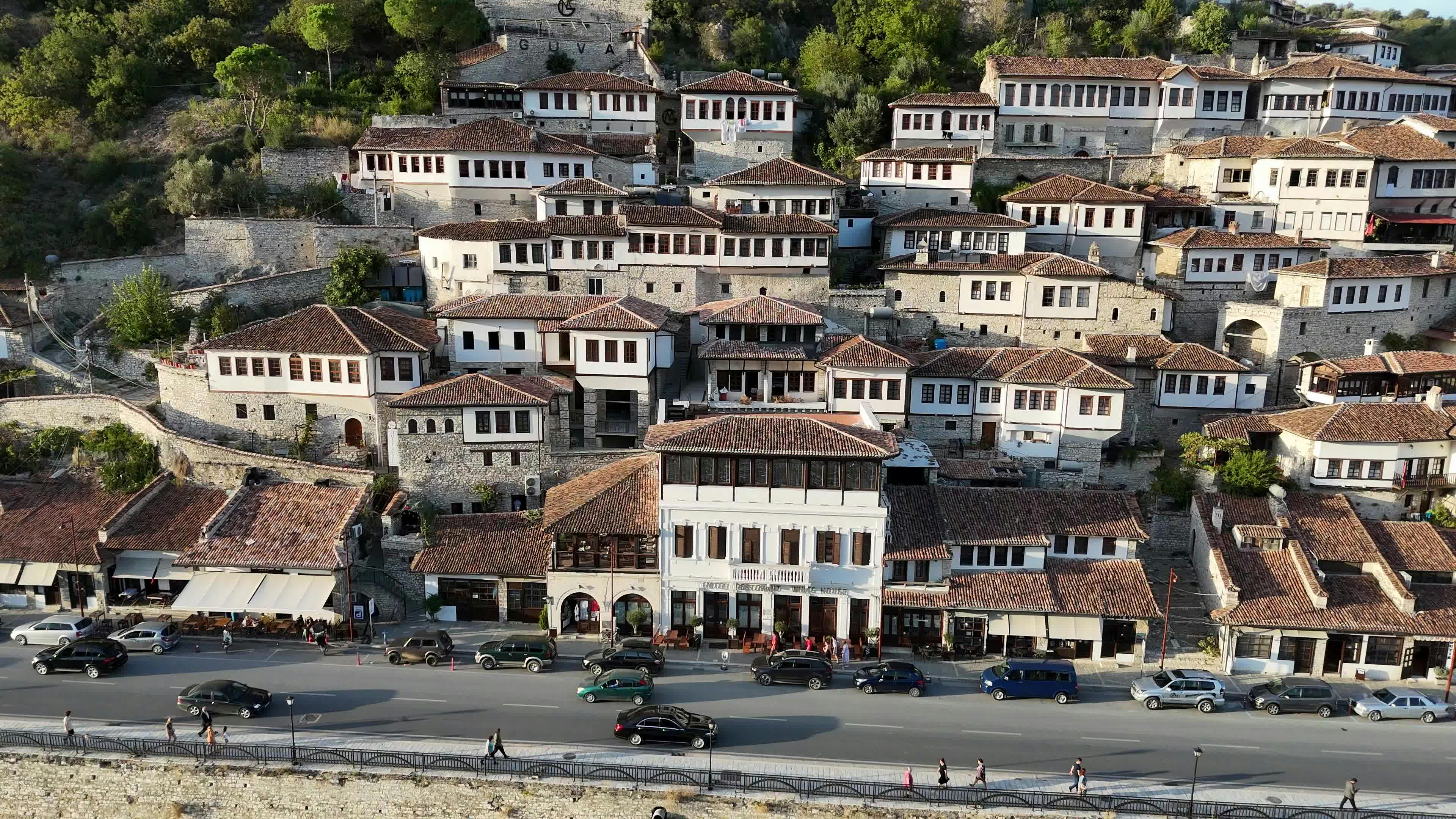 Aerial View of Historic Berat, Albania Free Stock Video Footage ...