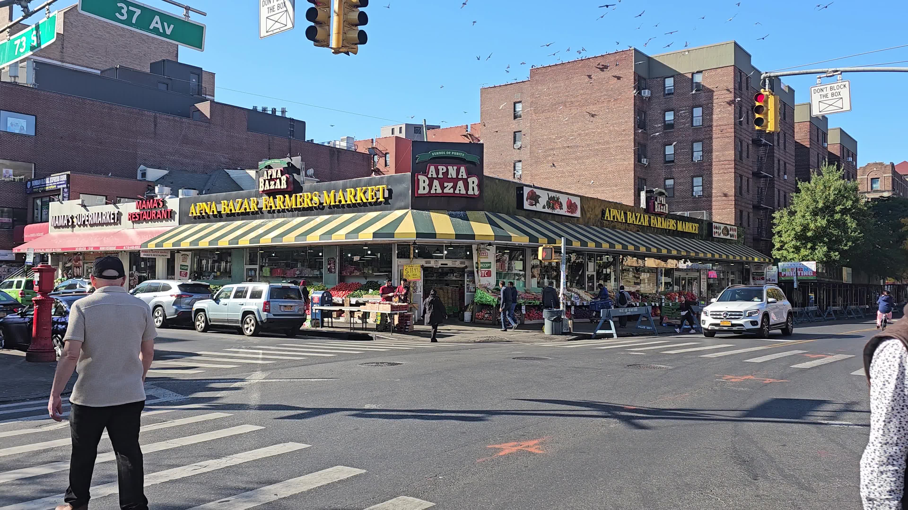 Bustling Jackson Heights Street Corner Market Free Stock Video Footage ...