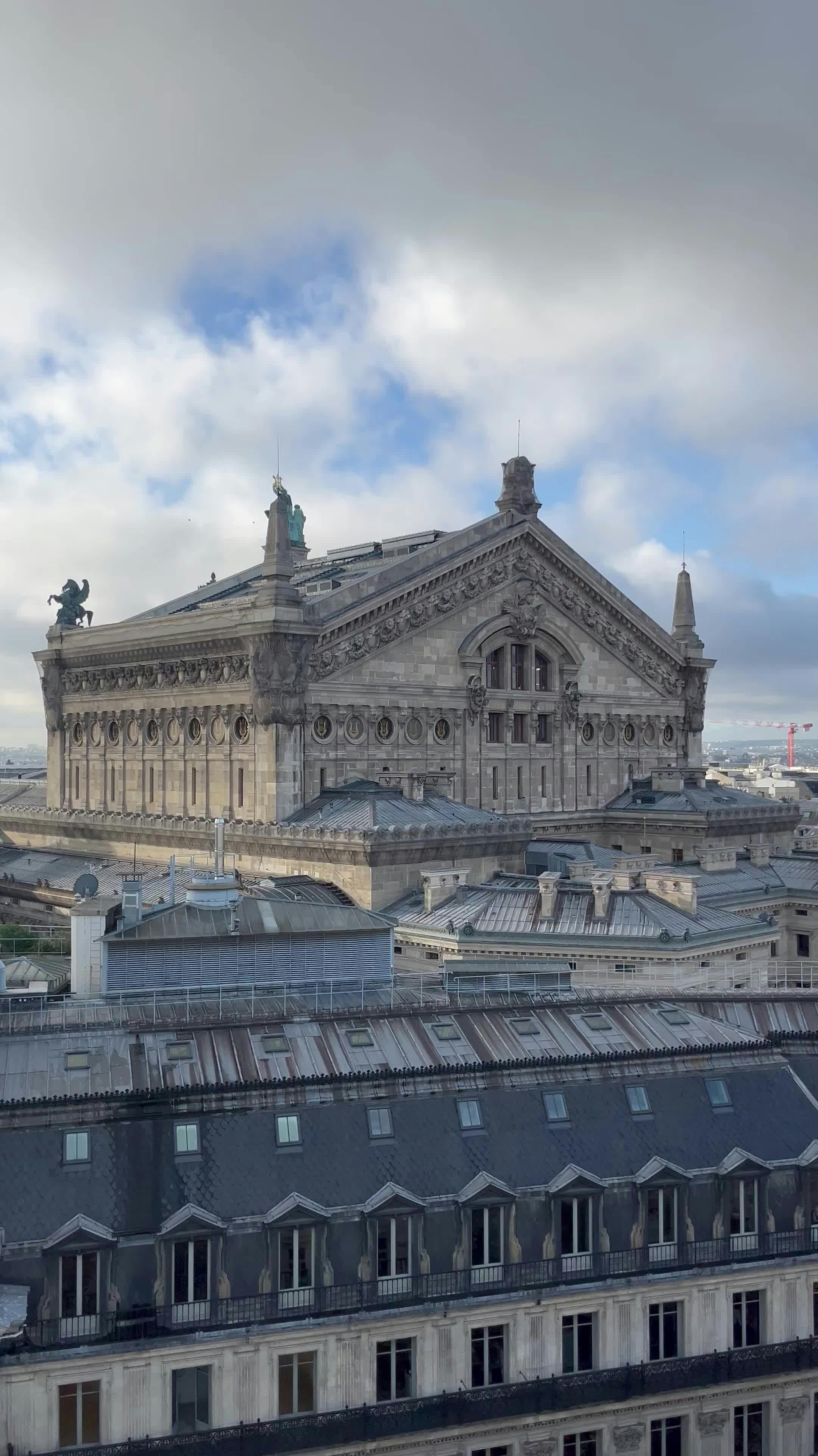 Breathtaking Aerial View of Paris Opera House Free Stock Video Footage ...