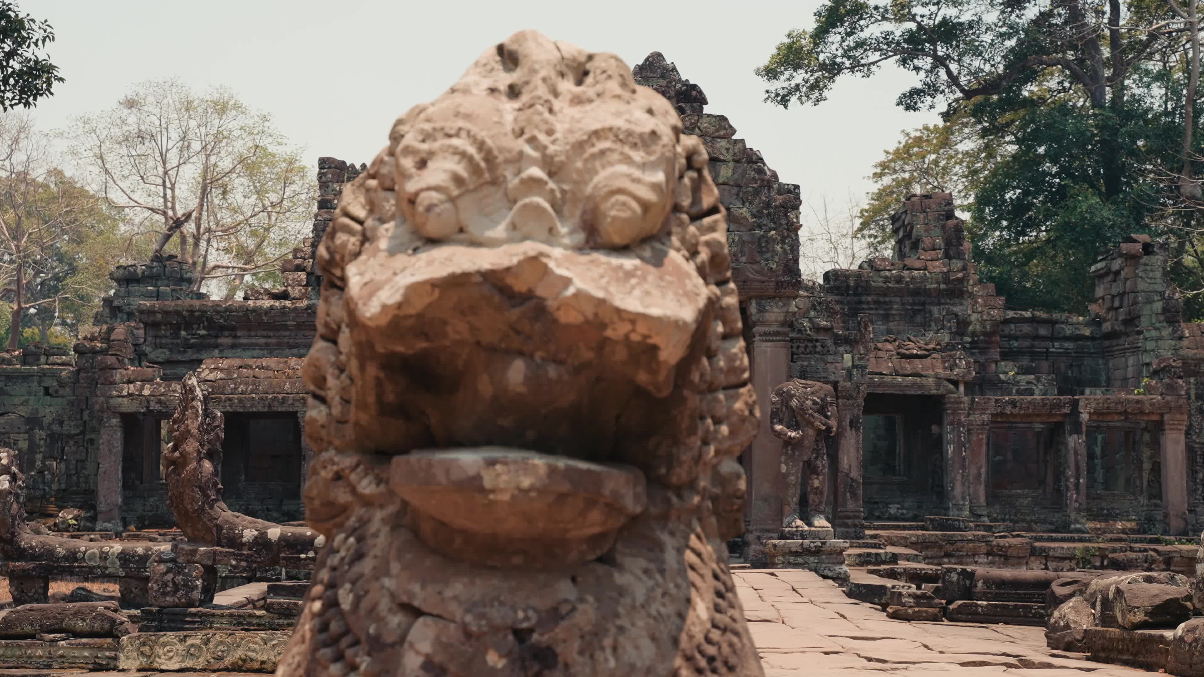 Ancient Khmer Architecture at Angkor Wat Free Stock Video Footage ...