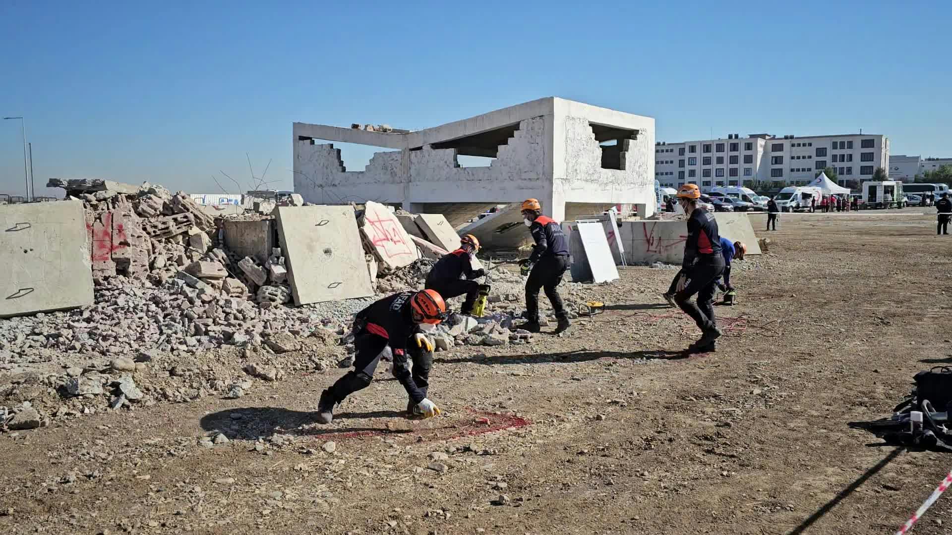 Rescue Team Training at Urban Disaster Site Free Stock Video Footage ...