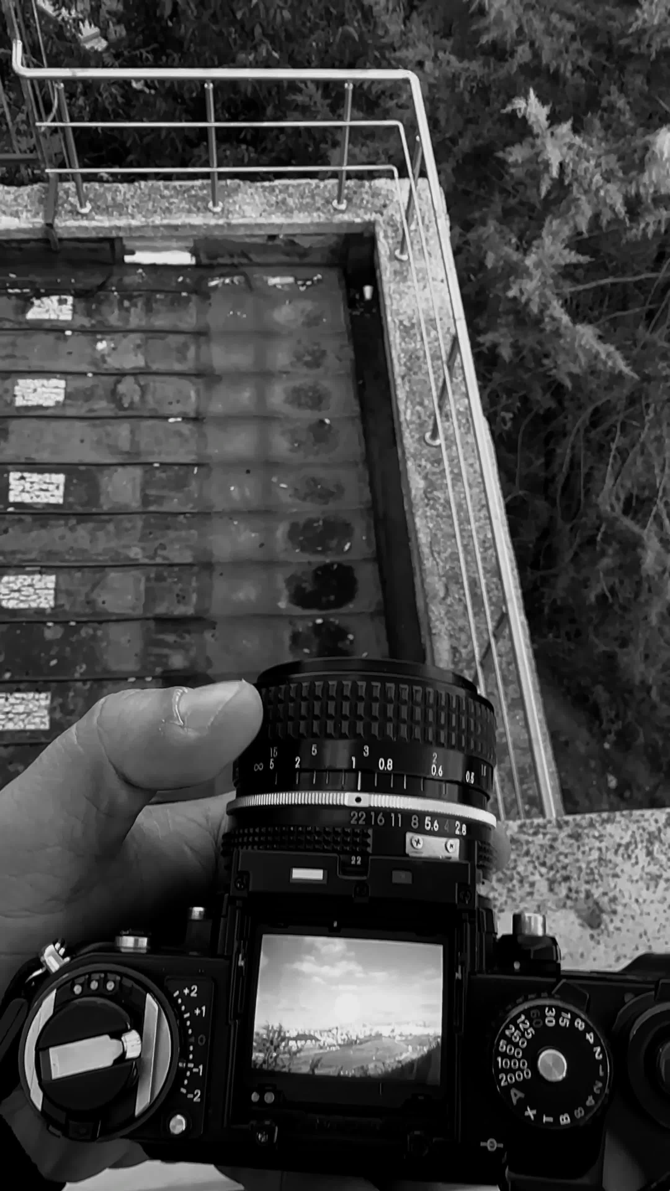 Analog Film Camera and Ancient Aqueduct Scenery Free Stock Video ...