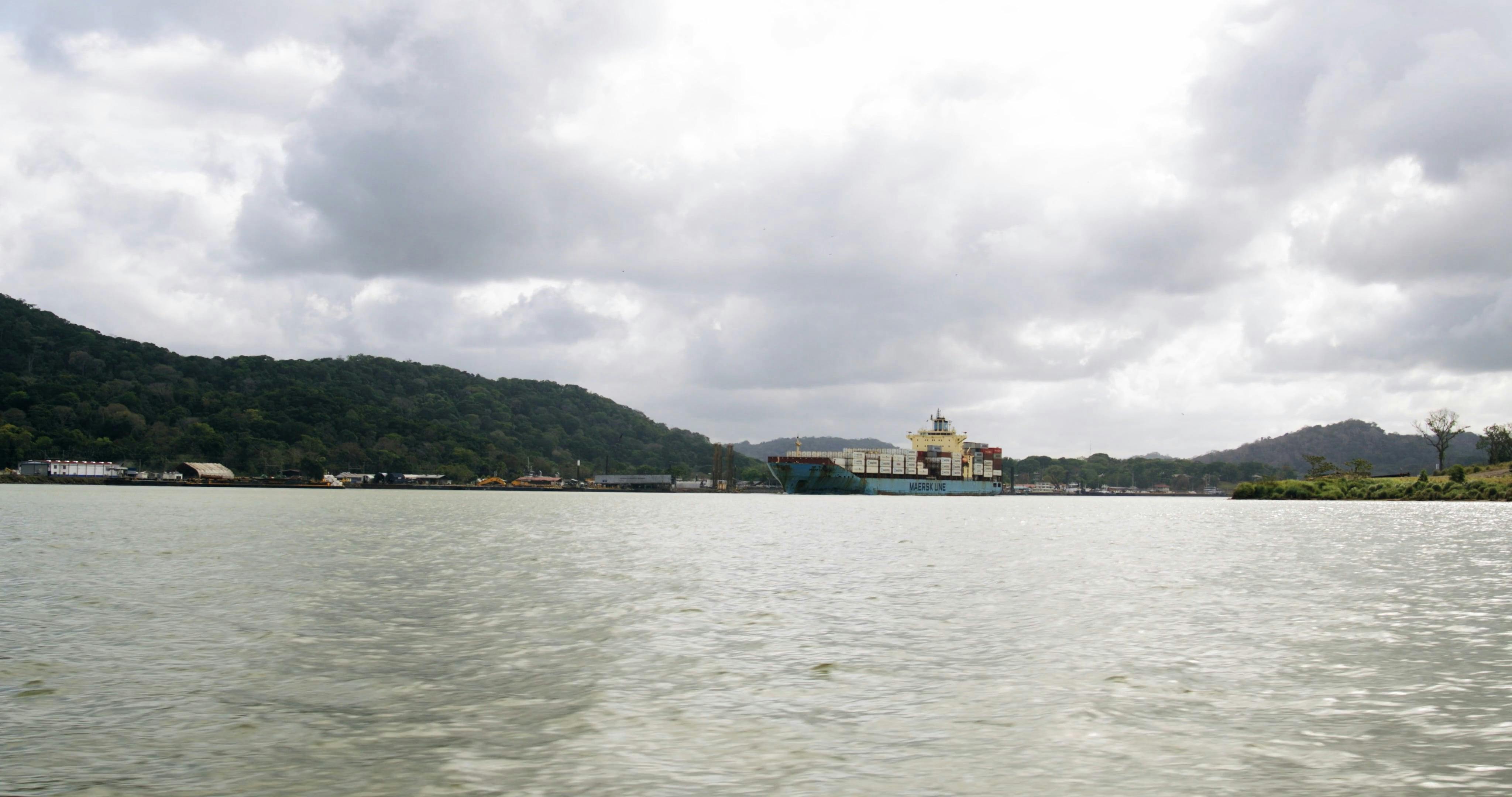 A Container Ship With Cargoes On The Harbor · Free Stock Video