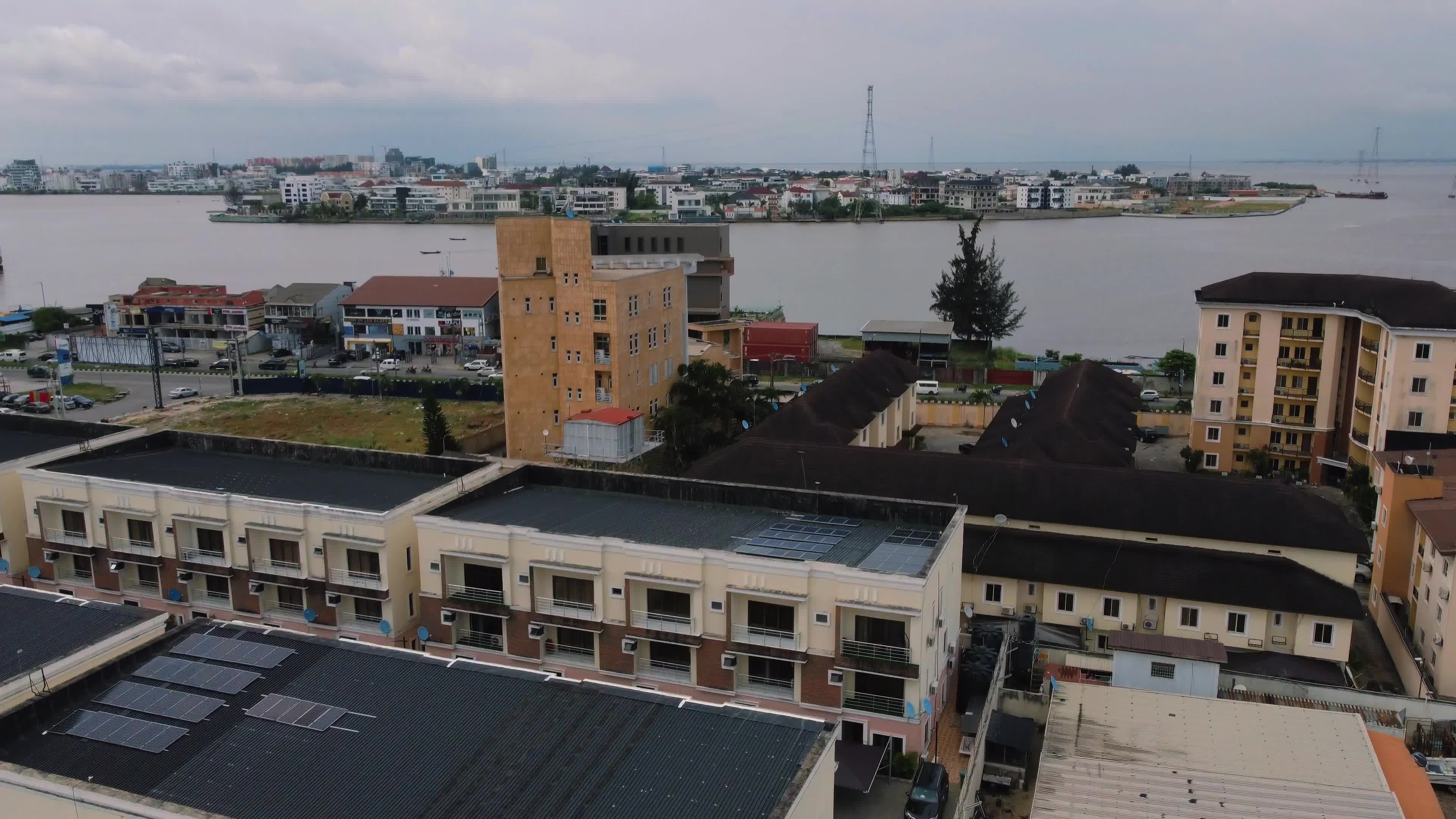 Aerial View of Lagos Island and Cityscape Free Stock Video Footage ...