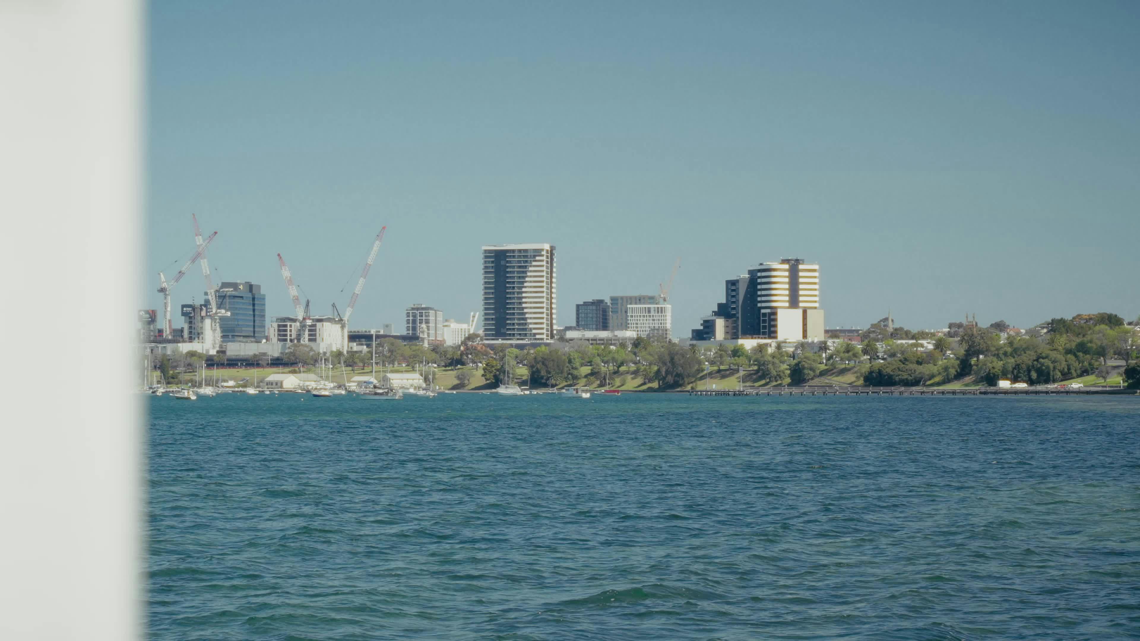 Aerial View of Geelong Waterfront with Modern Buildings Free Stock ...
