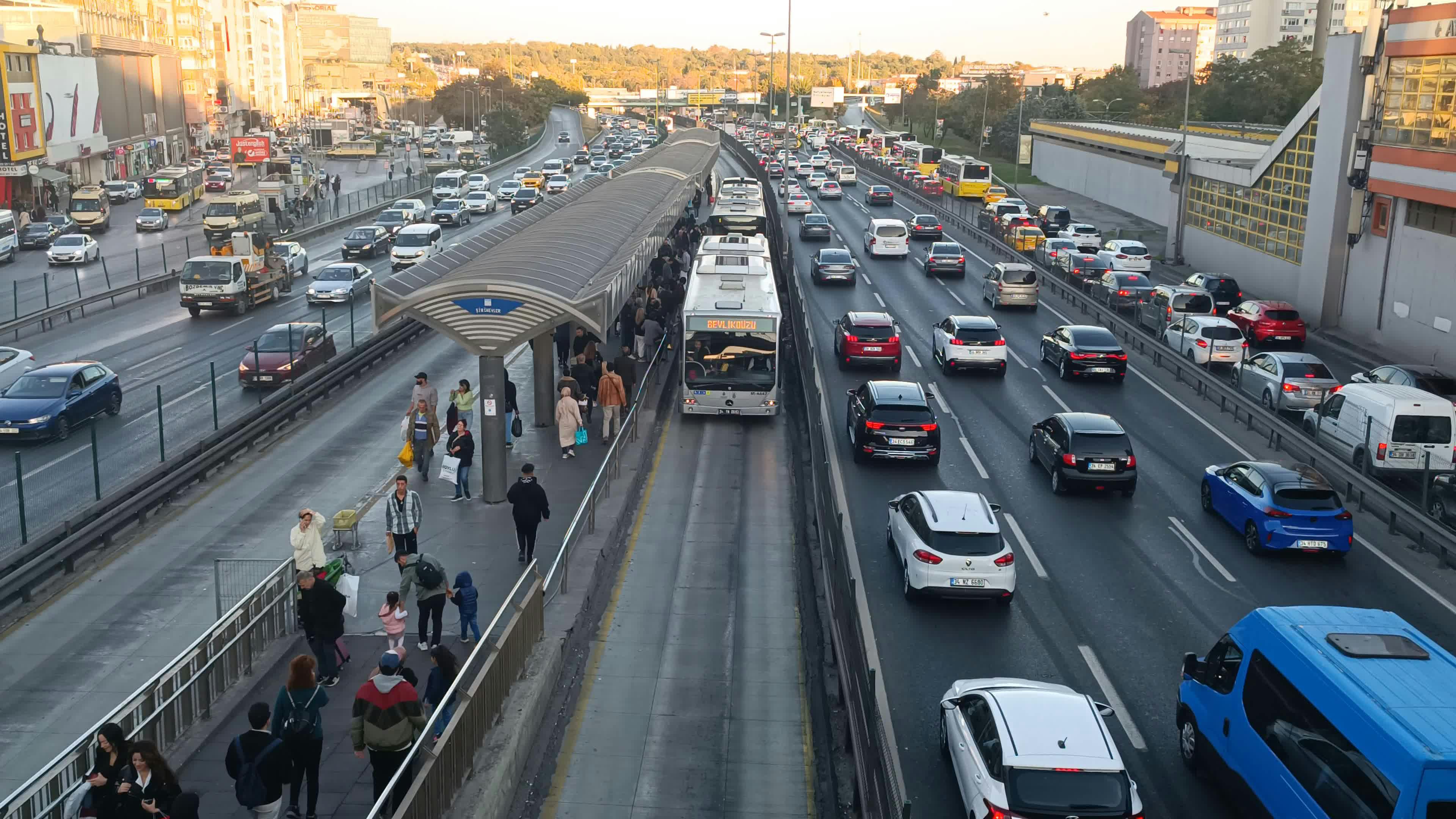 Vibrant Night Traffic in Istanbul City Free Stock Video Footage ...