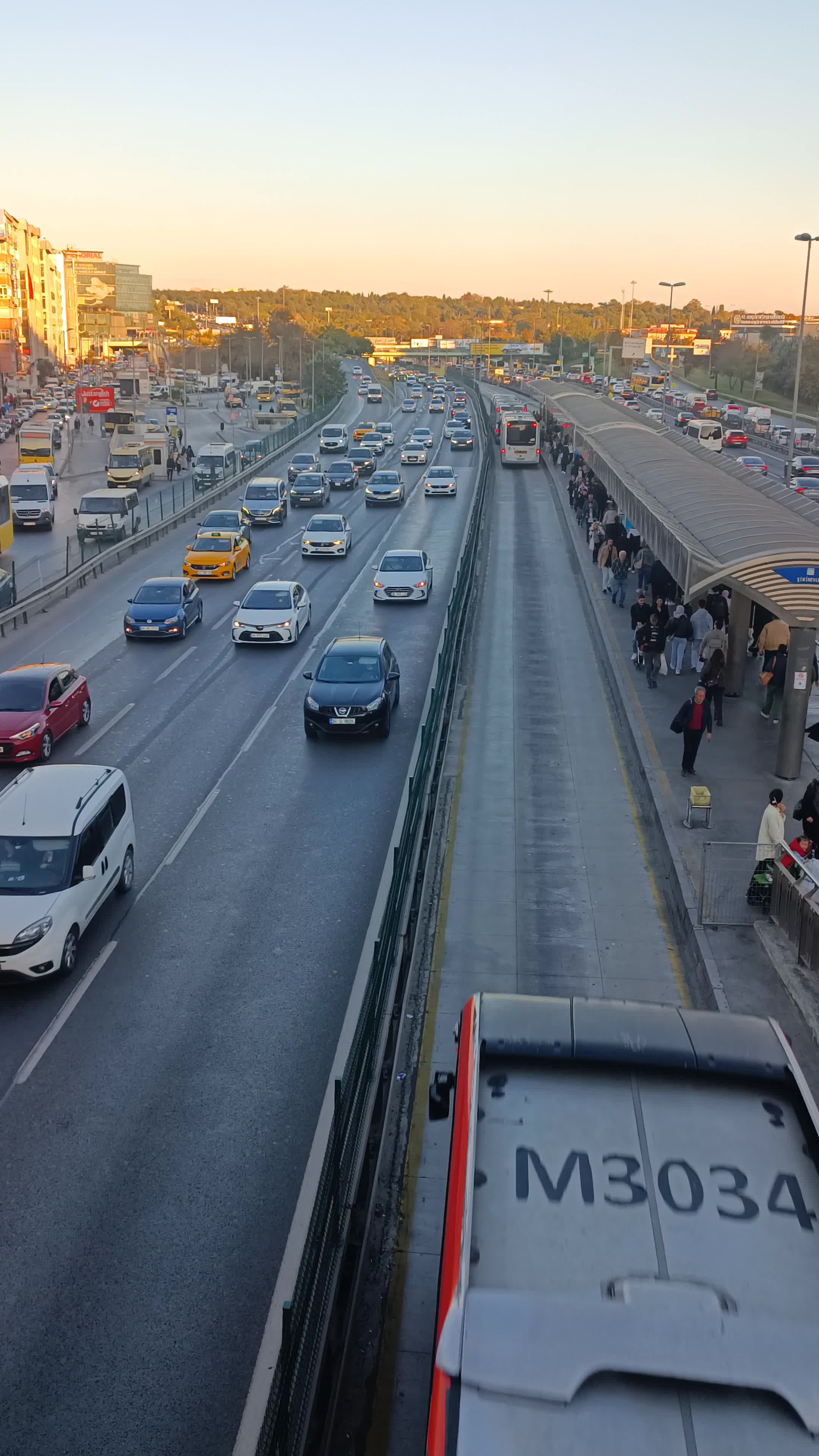 Busy Istanbul Highway Traffic at Sunset Free Stock Video Footage ...