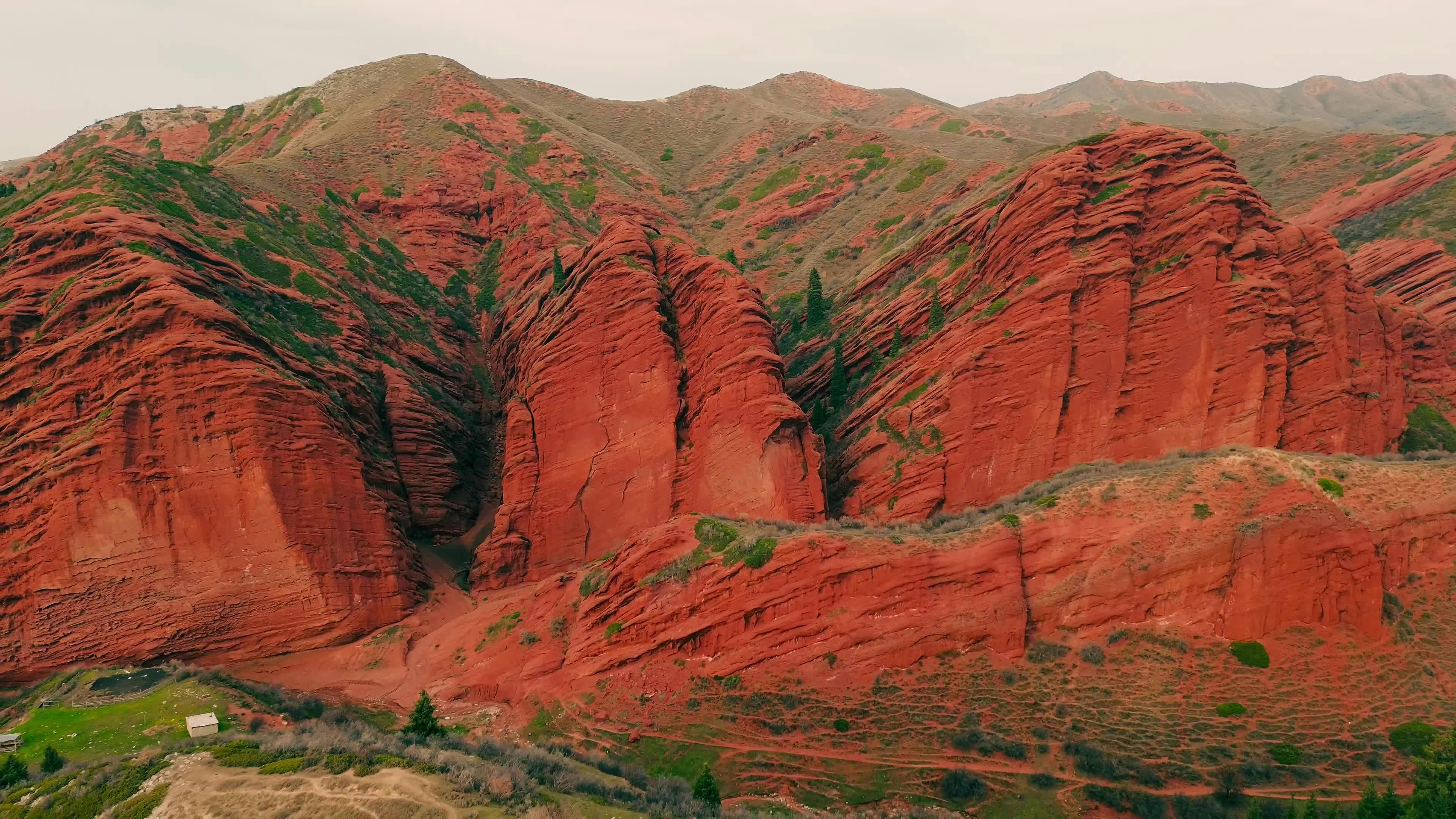 Majestic Red Rock Formations in Scenic Valley Free Stock Video Footage ...