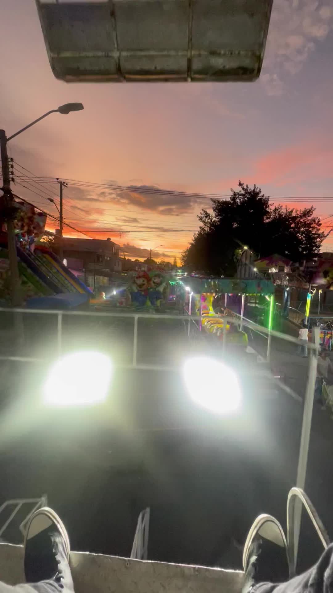 Vibrant Carnival Night Ride at Sunset Free Stock Video Footage, Royalty ...