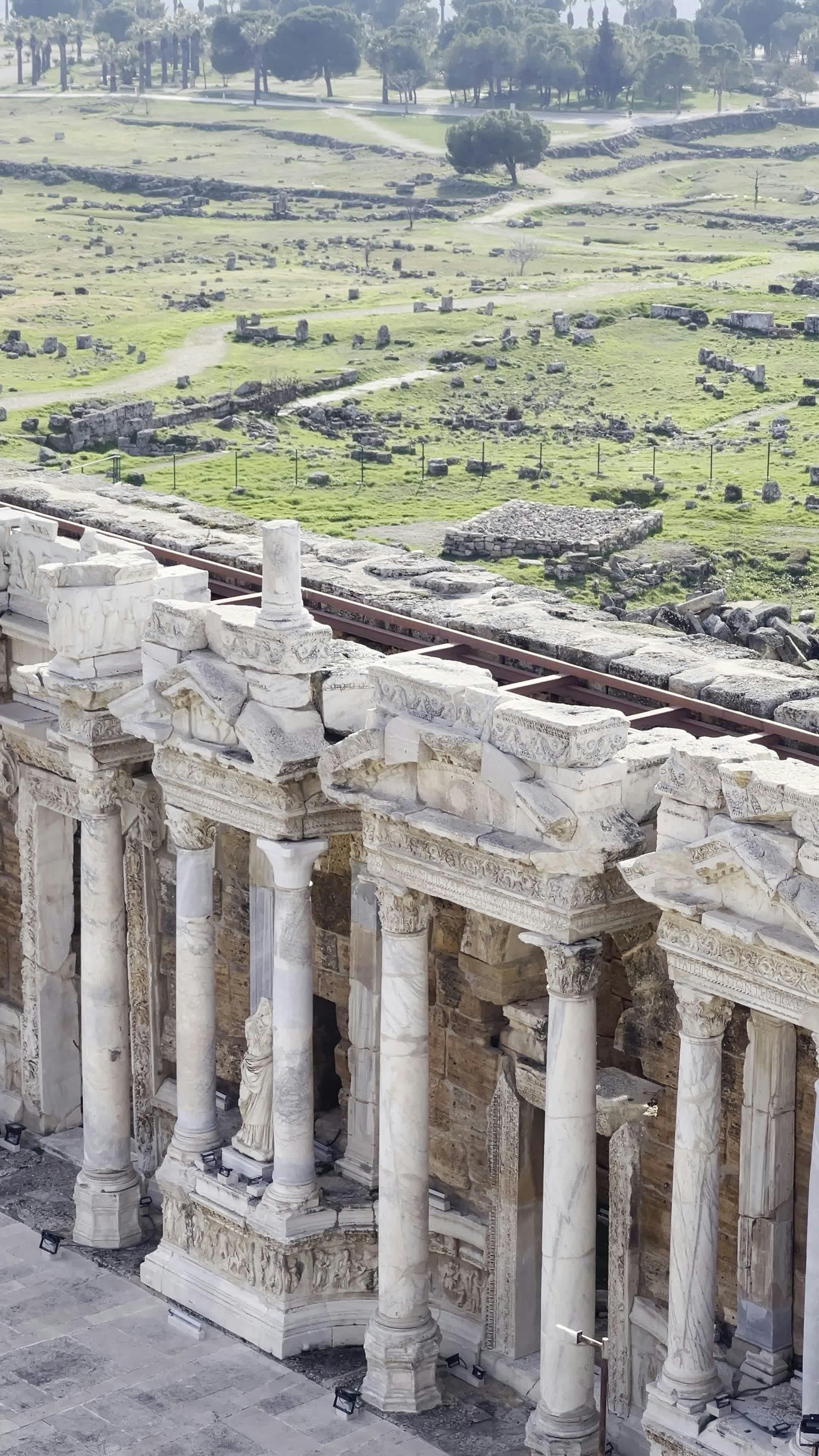 Aerial View of Ancient Greek Amphitheater Free Stock Video Footage ...