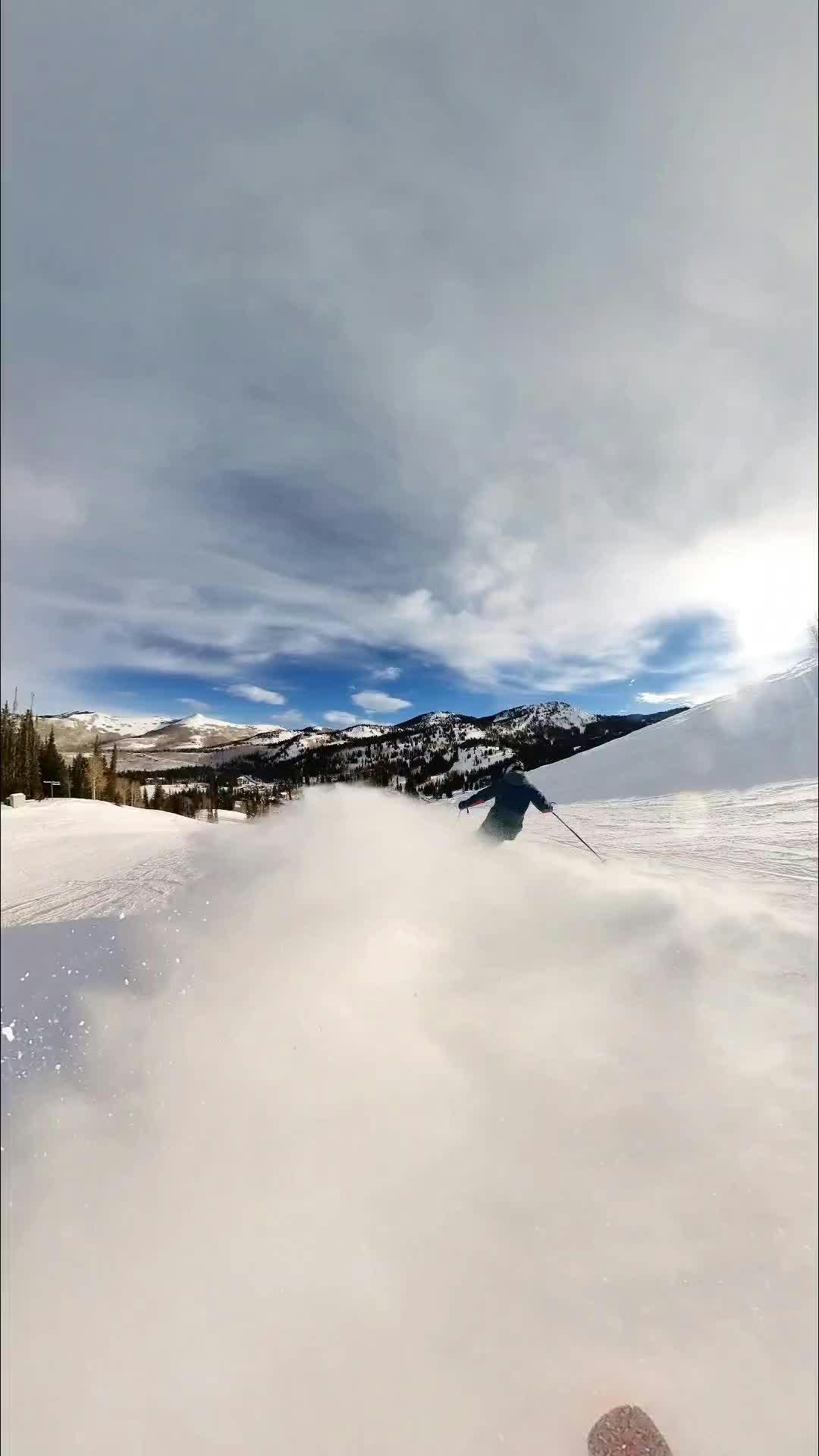 Dynamic Skiing Adventure in Snowy Mountains Free Stock Video Footage ...