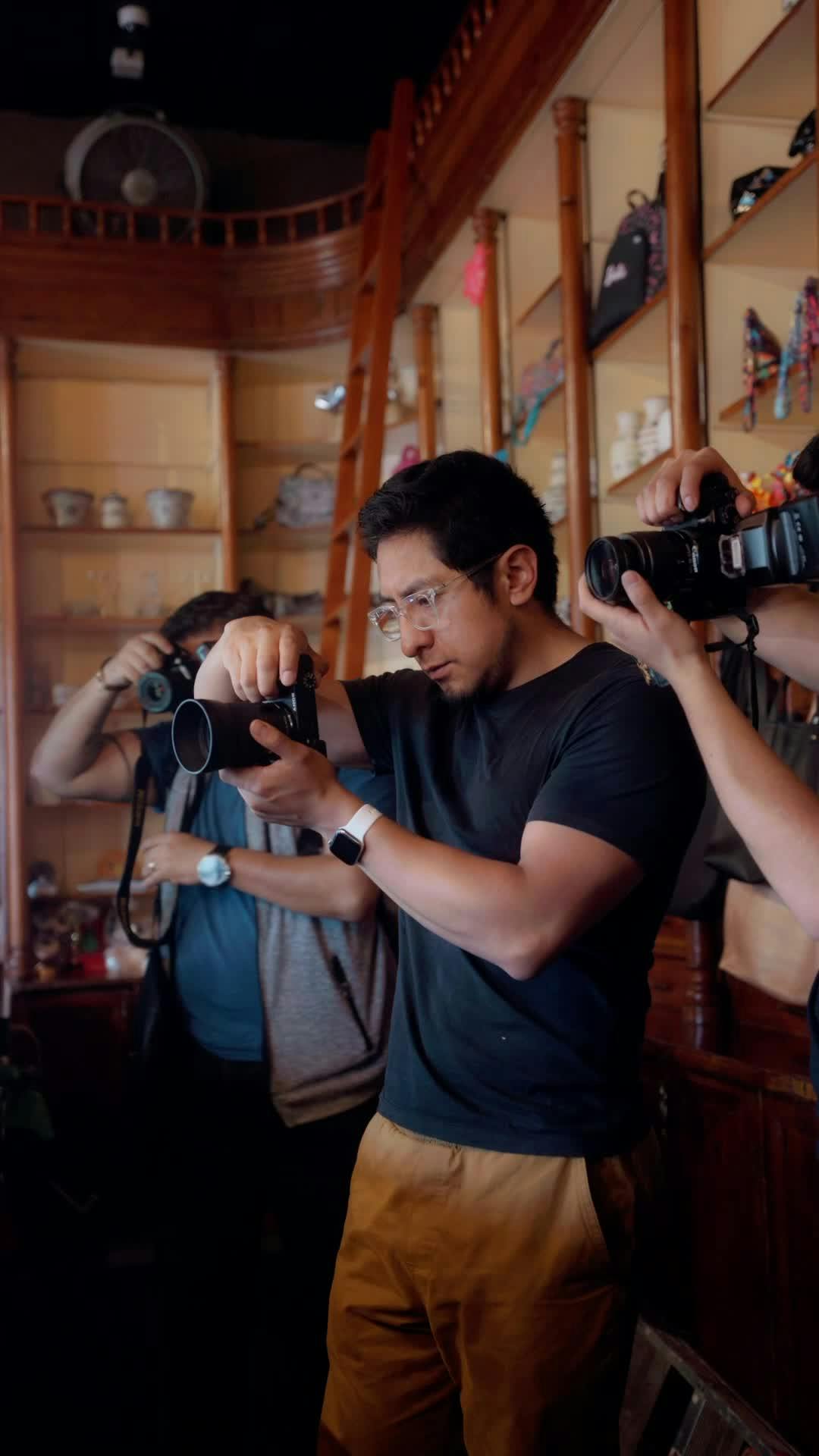 Dynamic Photographers Capturing Indoor Scene Free Stock Video Footage ...