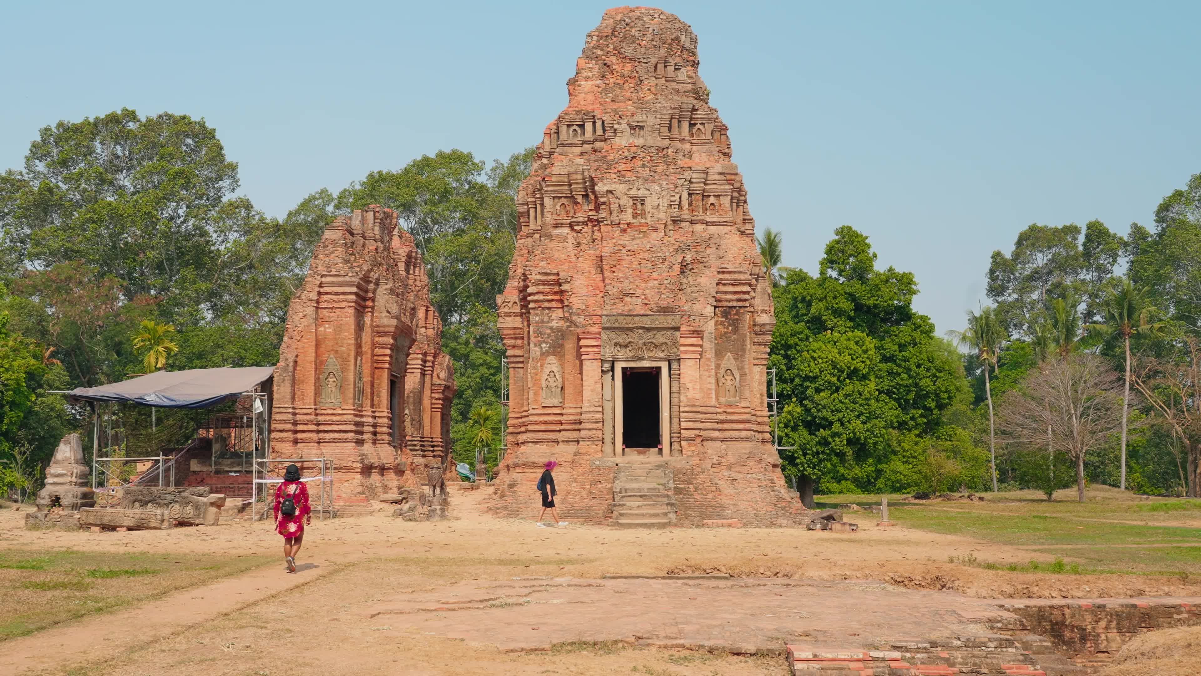 Ancient Khmer Temple in Siem Reap, Cambodia Free Stock Video Footage ...