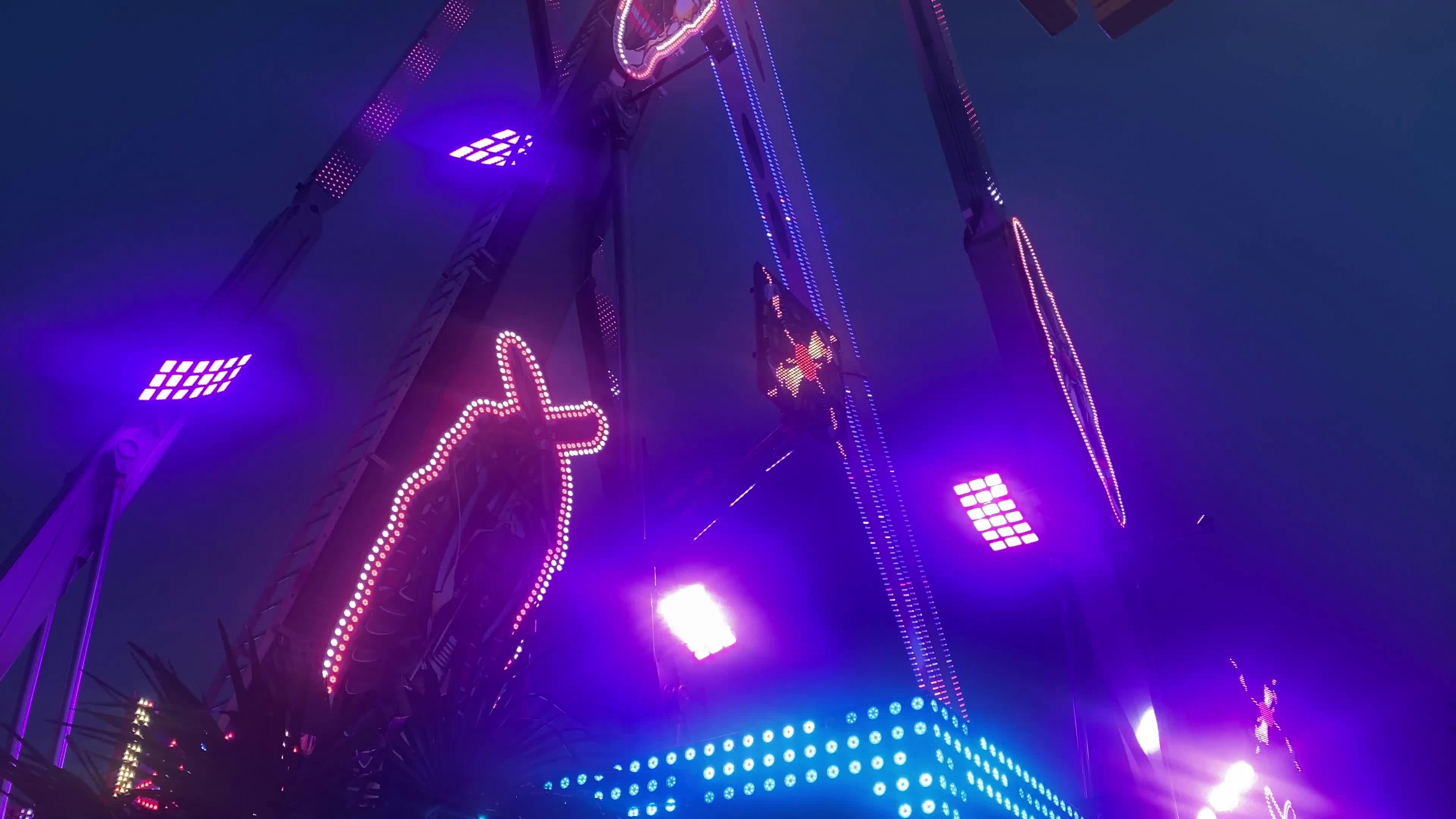 Vibrant Nighttime Carnival Ride Experience Free Stock Video Footage ...