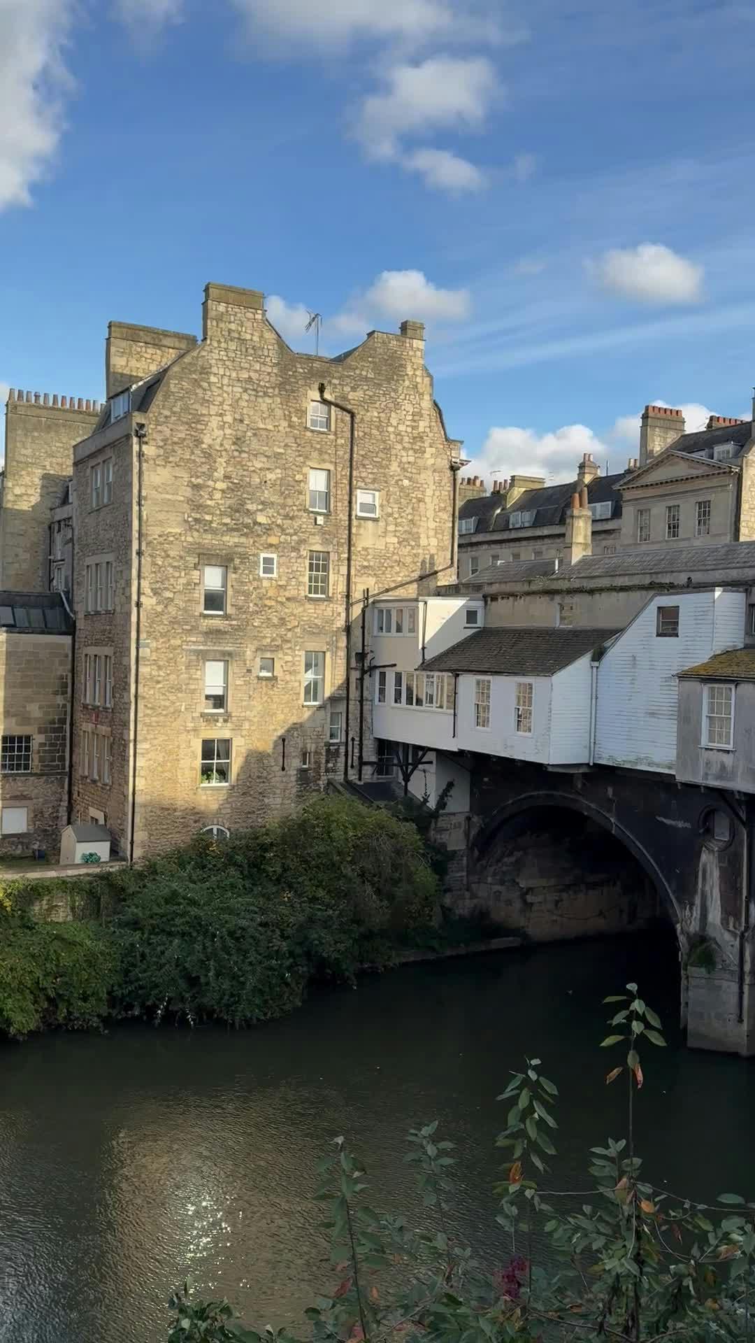 Charming View of Historic Pulteney Bridge in Bath Free Stock Video ...