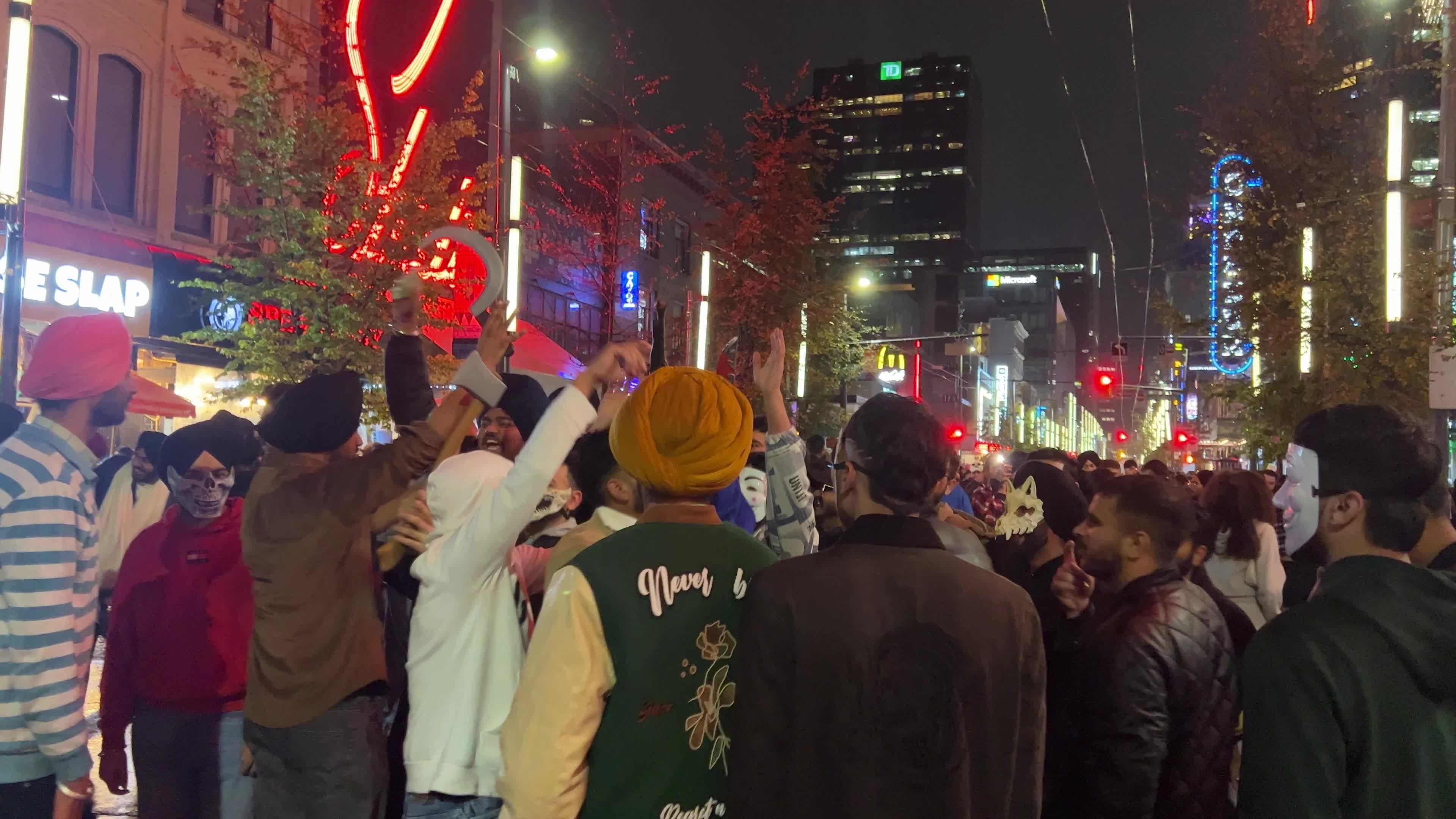 Lively Night Street Gathering in Urban Setting Free Stock Video Footage ...