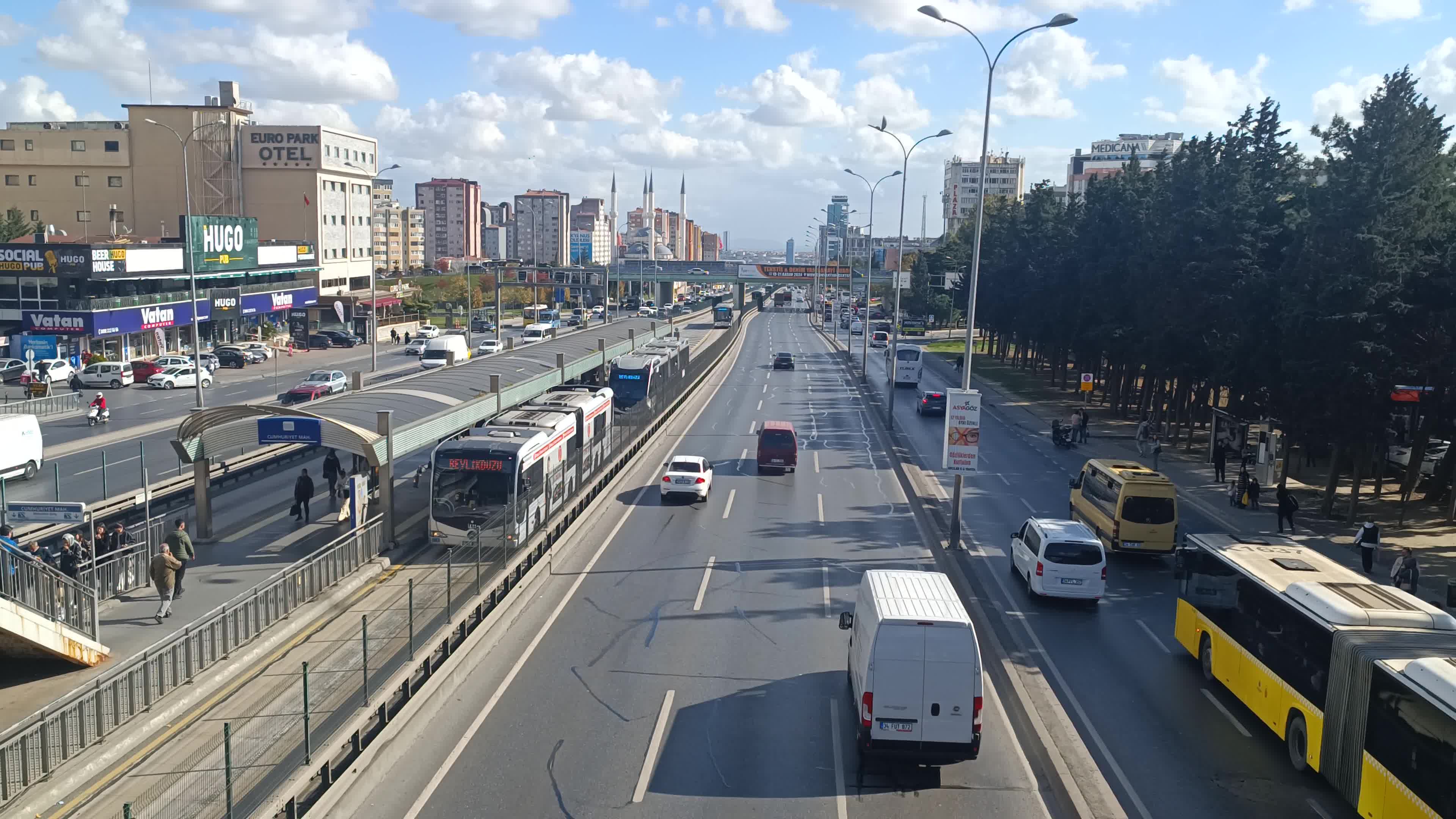 Busy Istanbul Highway with Traffic Flow Free Stock Video Footage ...