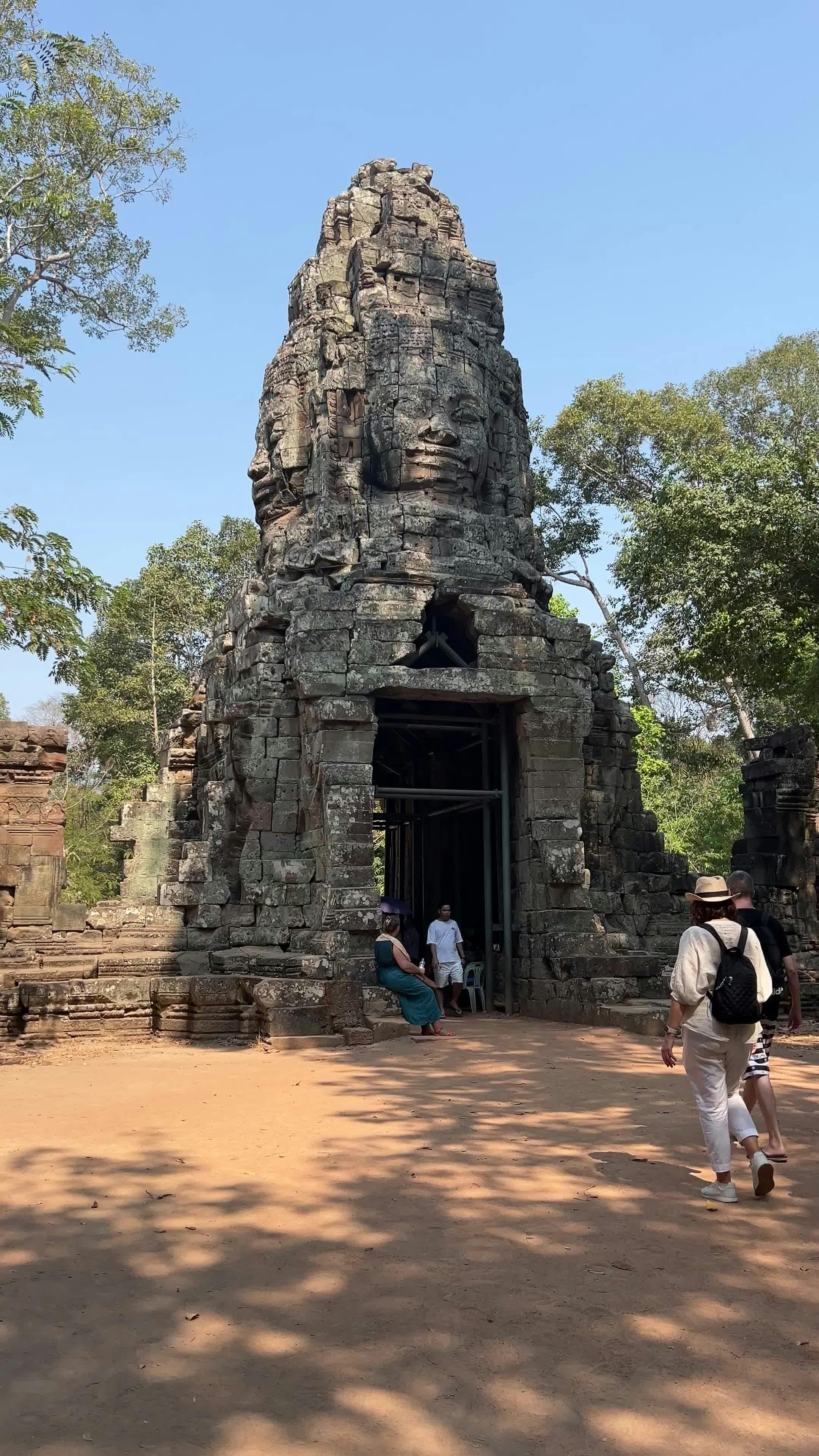 Exploring Iconic Angkor Temple Architecture Free Stock Video Footage ...