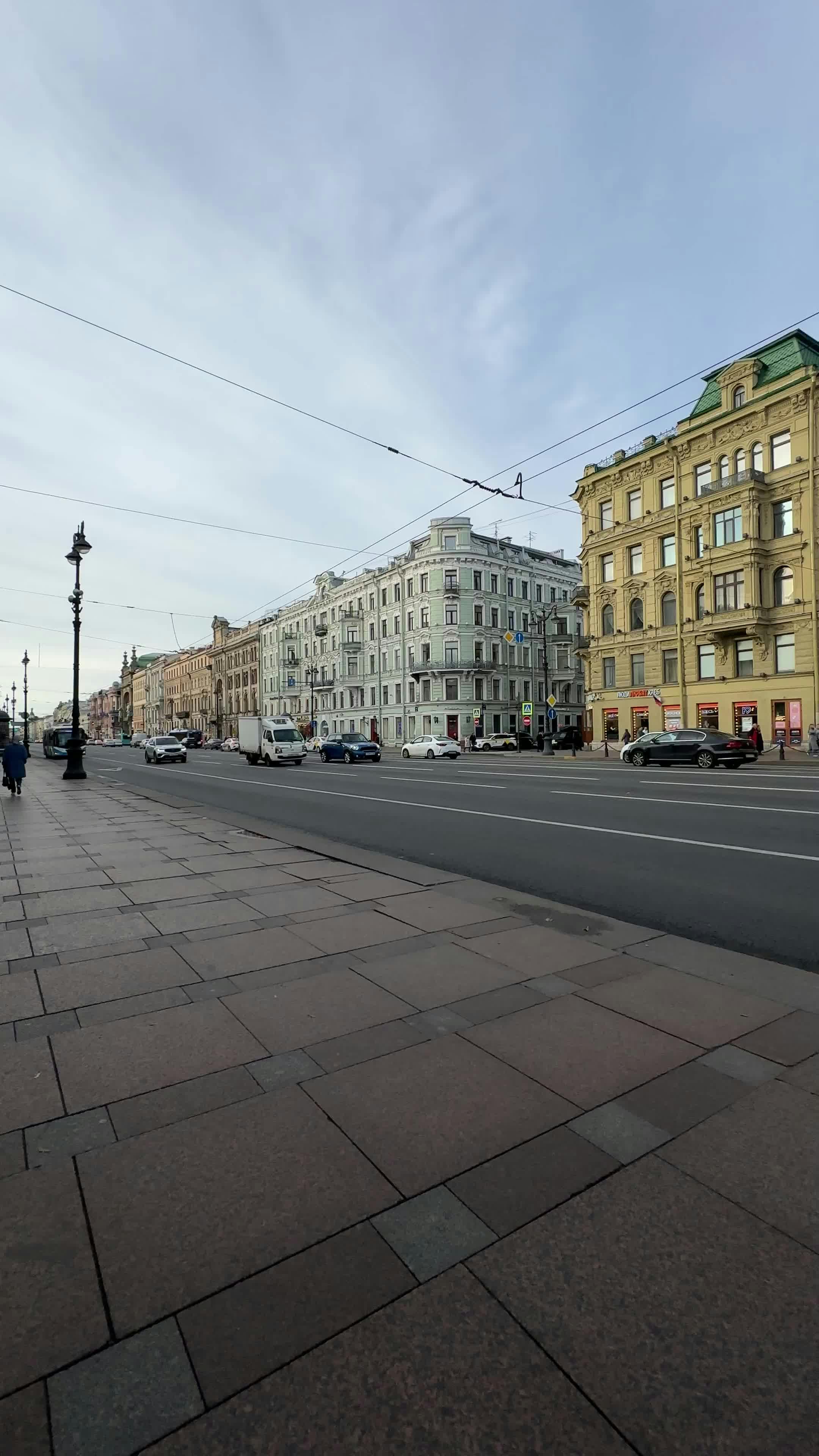 City Street View with Passing Tram in Daylight Free Stock Video Footage ...