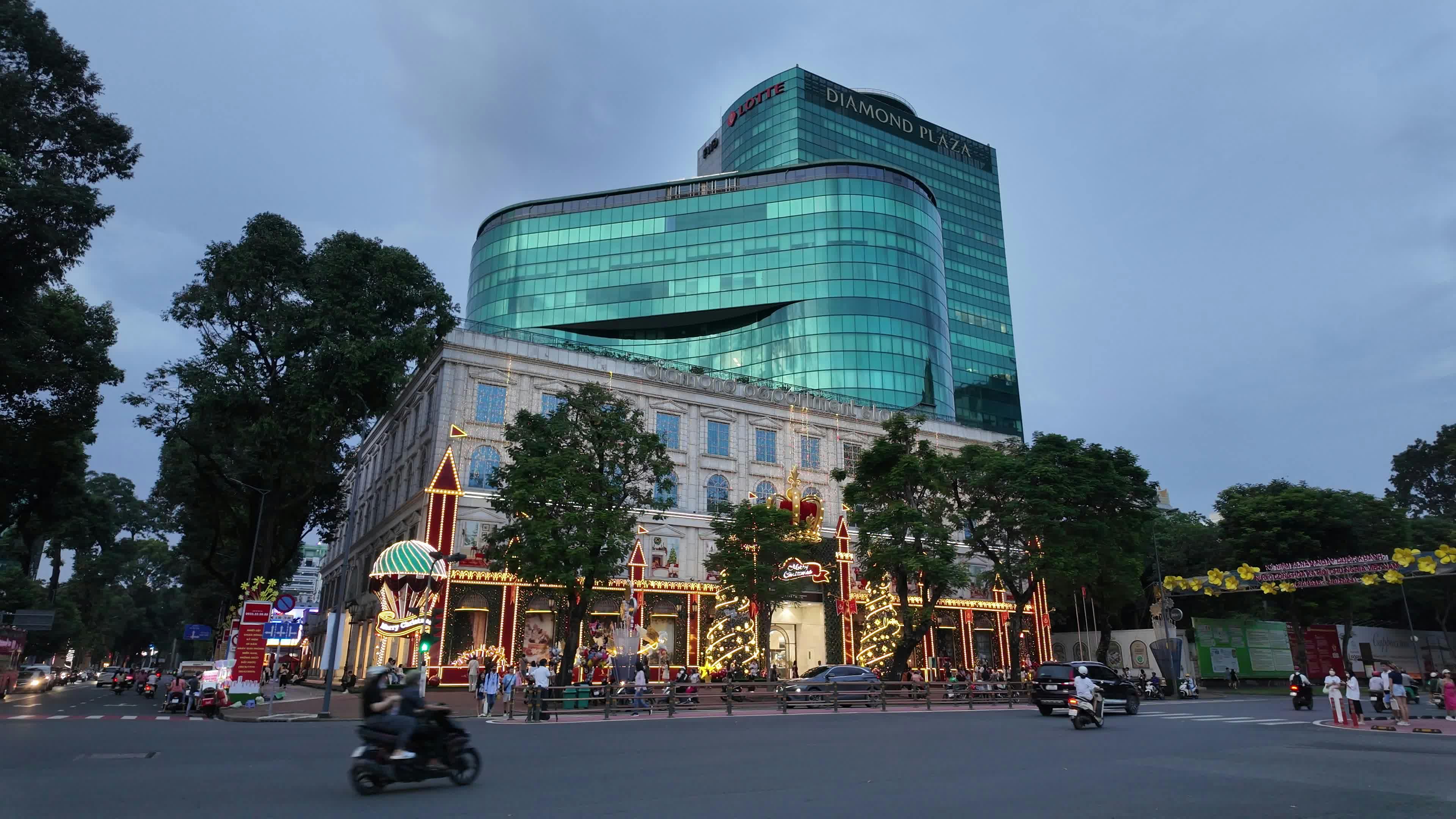 Night Scene of Modern Commercial Building Free Stock Video Footage ...