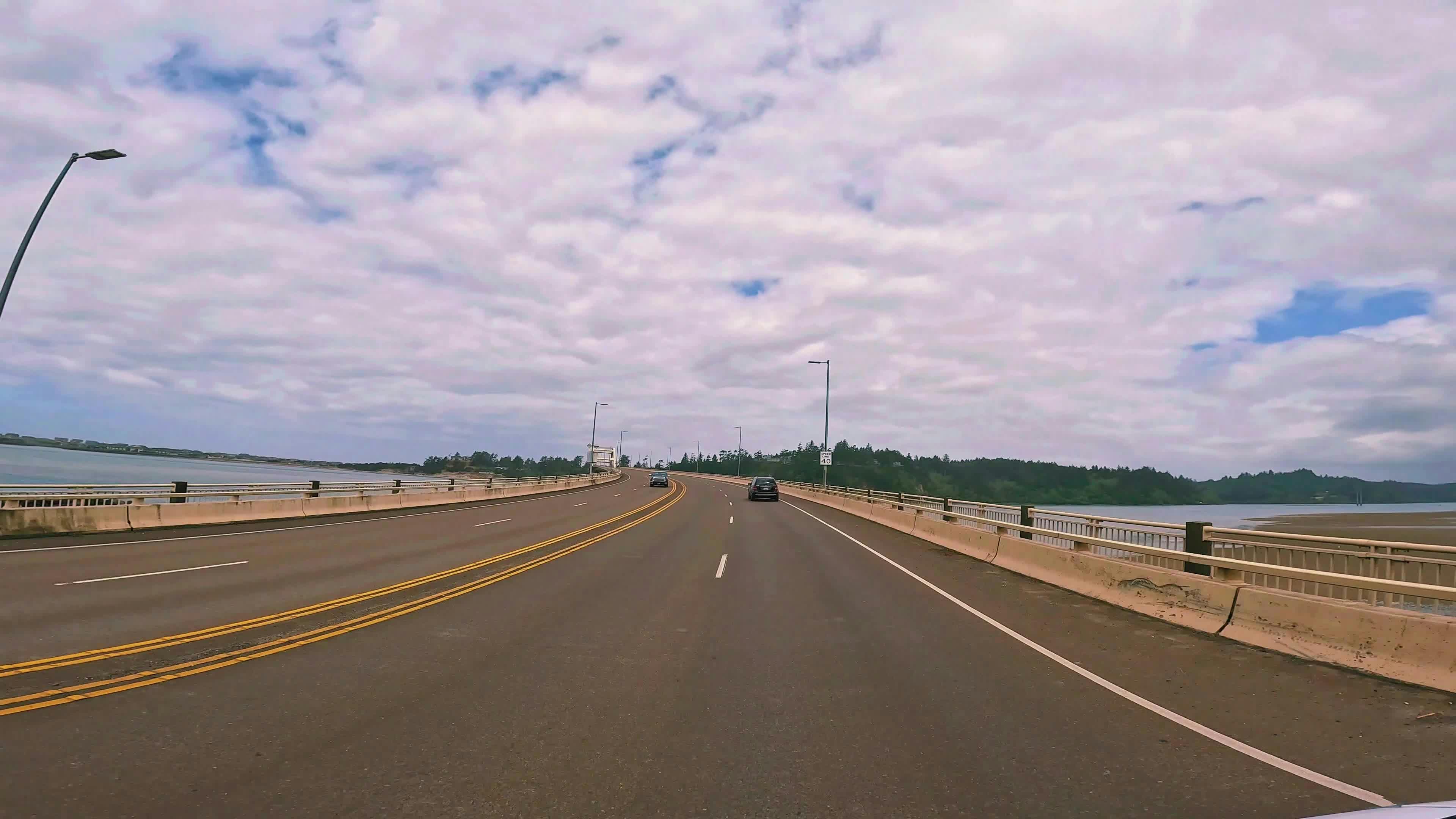 Scenic Drive Over Oregon Coast Bridge Free Stock Video Footage, Royalty ...