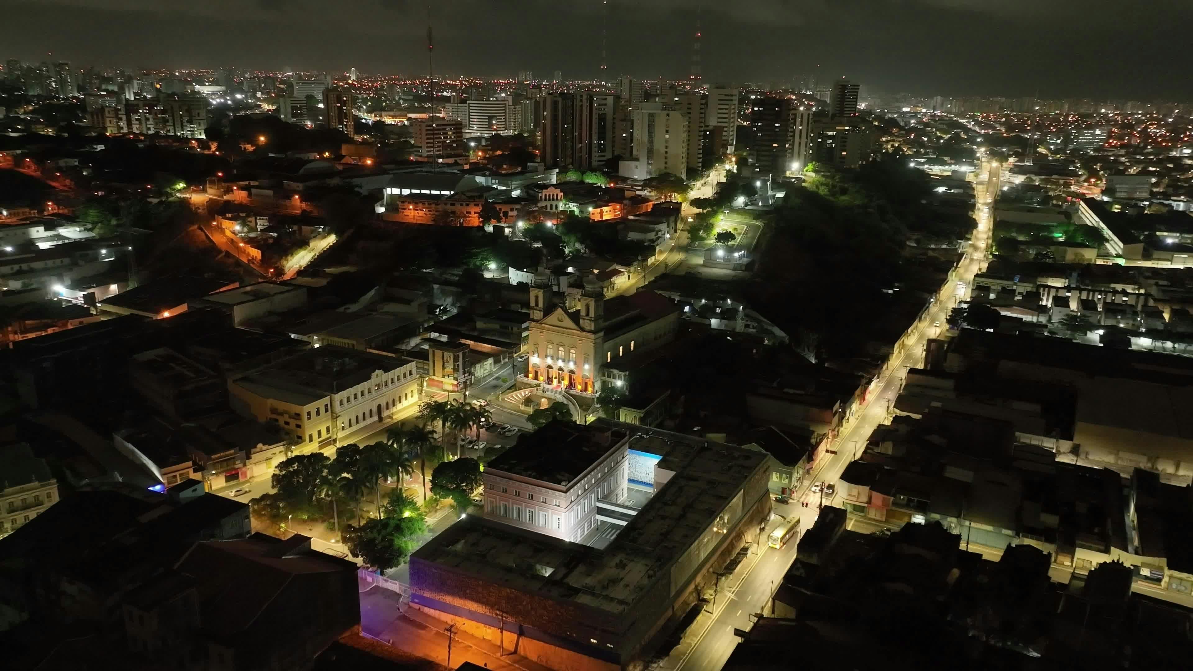 Aerial Night View of Budapest Cityscape Free Stock Video Footage ...