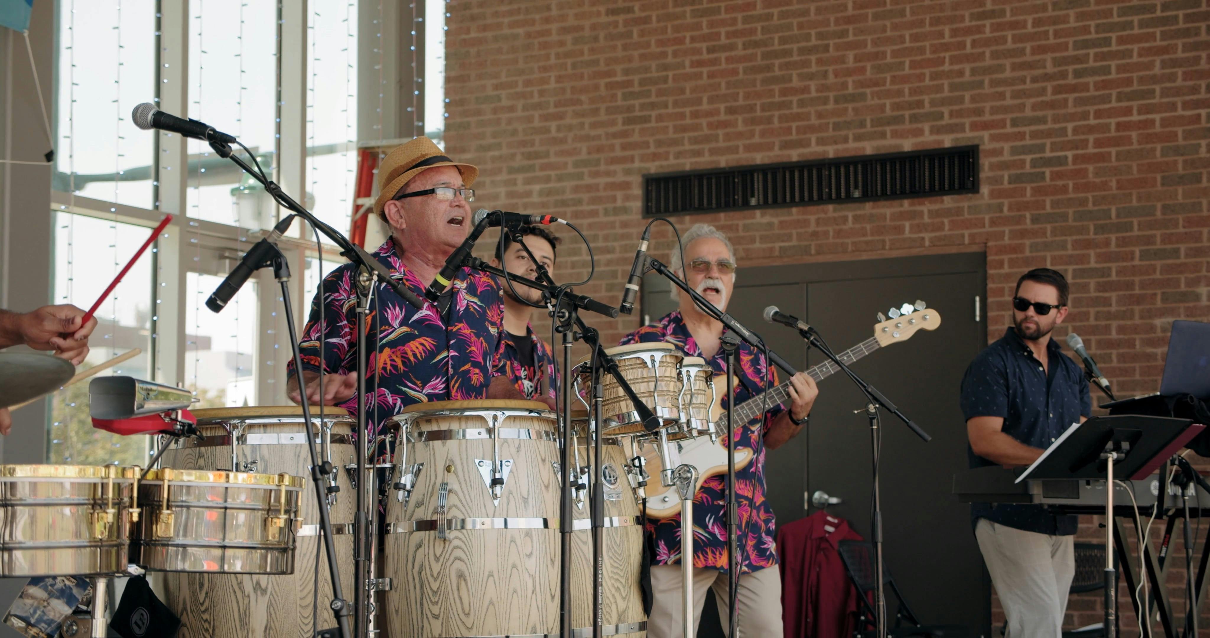 An All Male Band Doing A Musical Performance Free Stock Video Footage ...