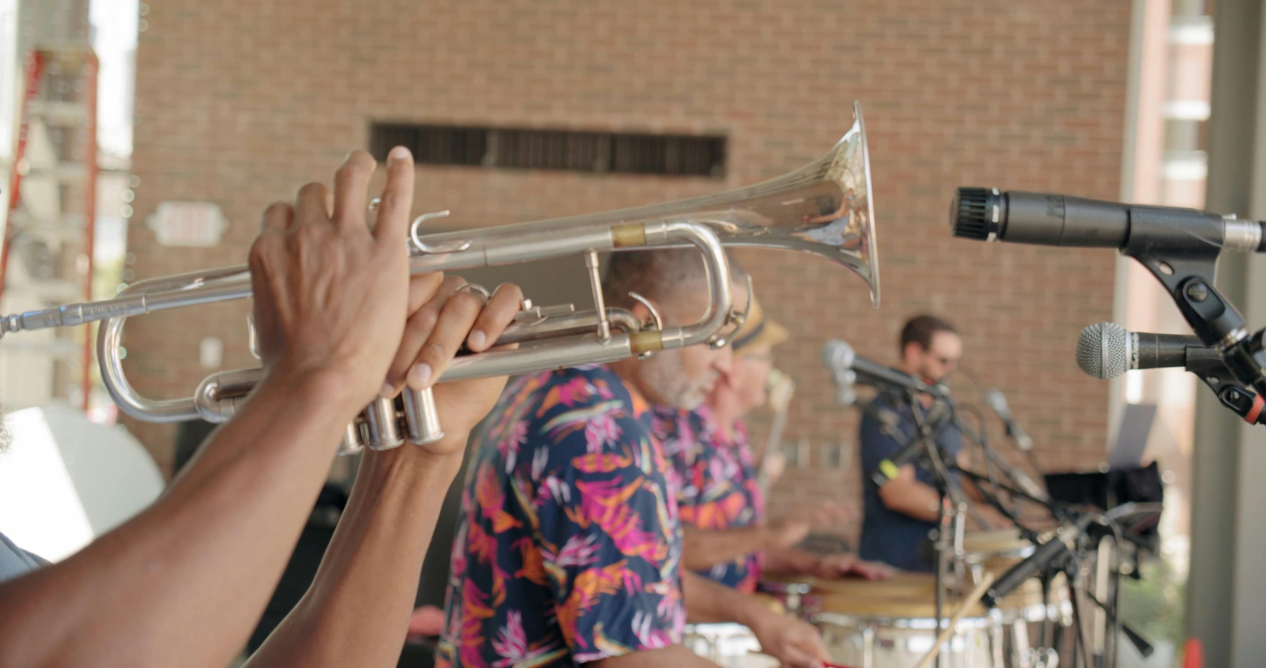 A Ban Of Musician Playing Their Musical Instruments Free Stock Video ...