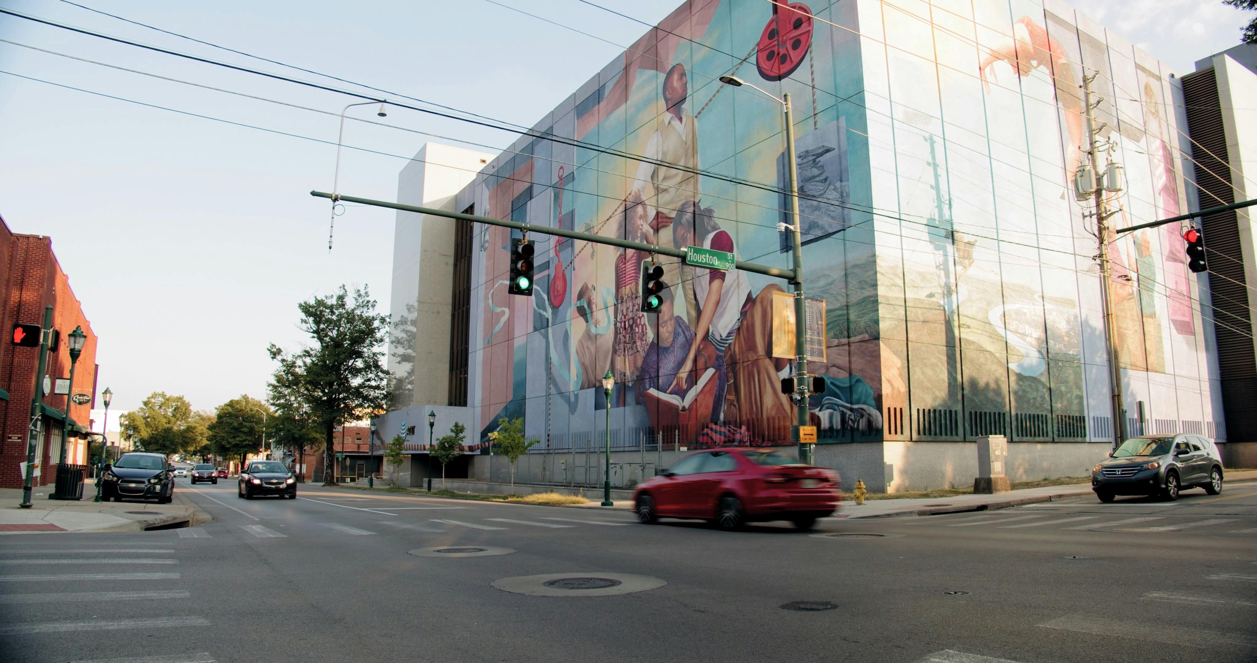 A Mural Painting On A Building Walls · Free Stock Video