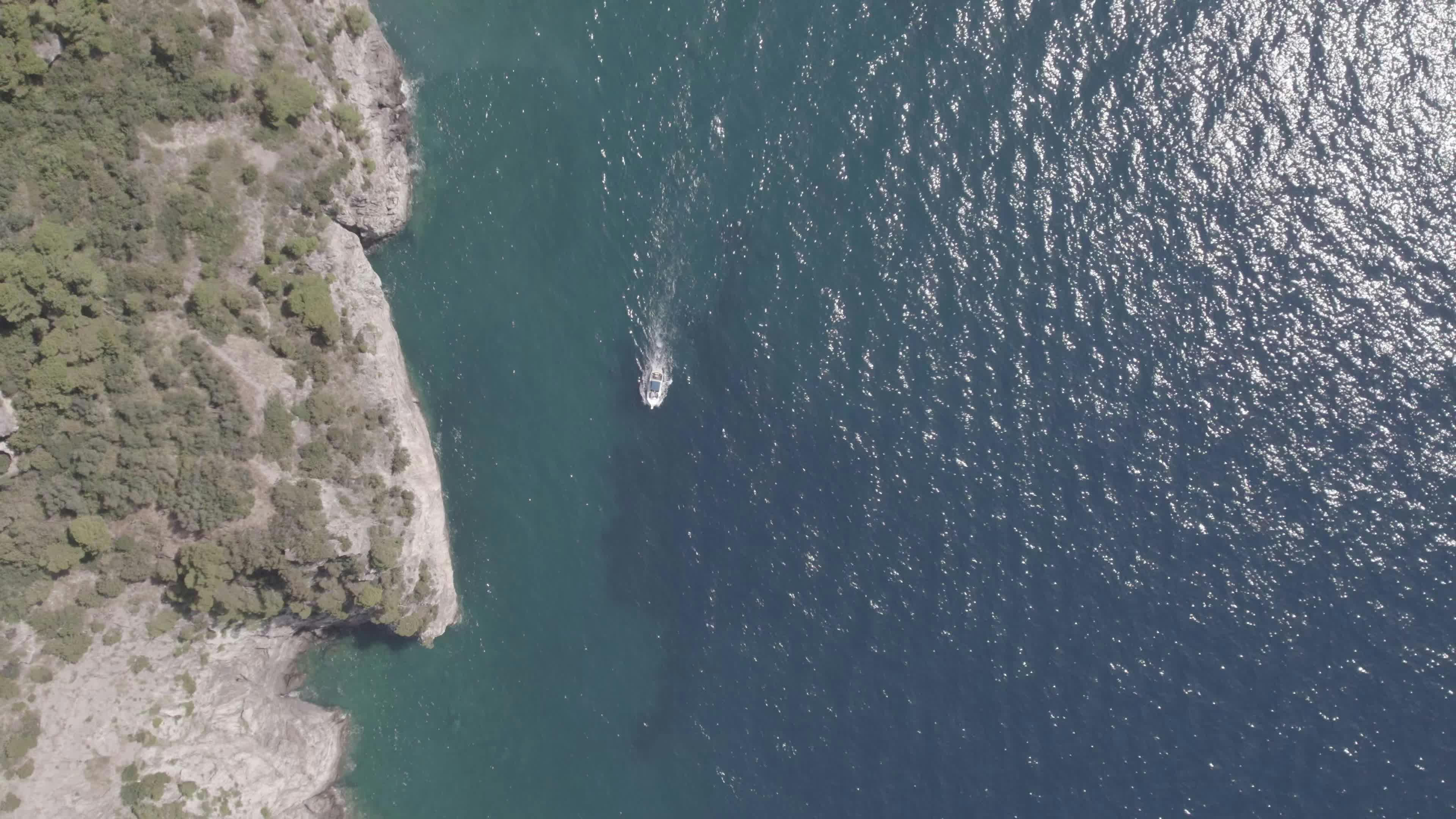 Aerial View of Scenic Cliffside Coastal Region Free Stock Video Footage ...