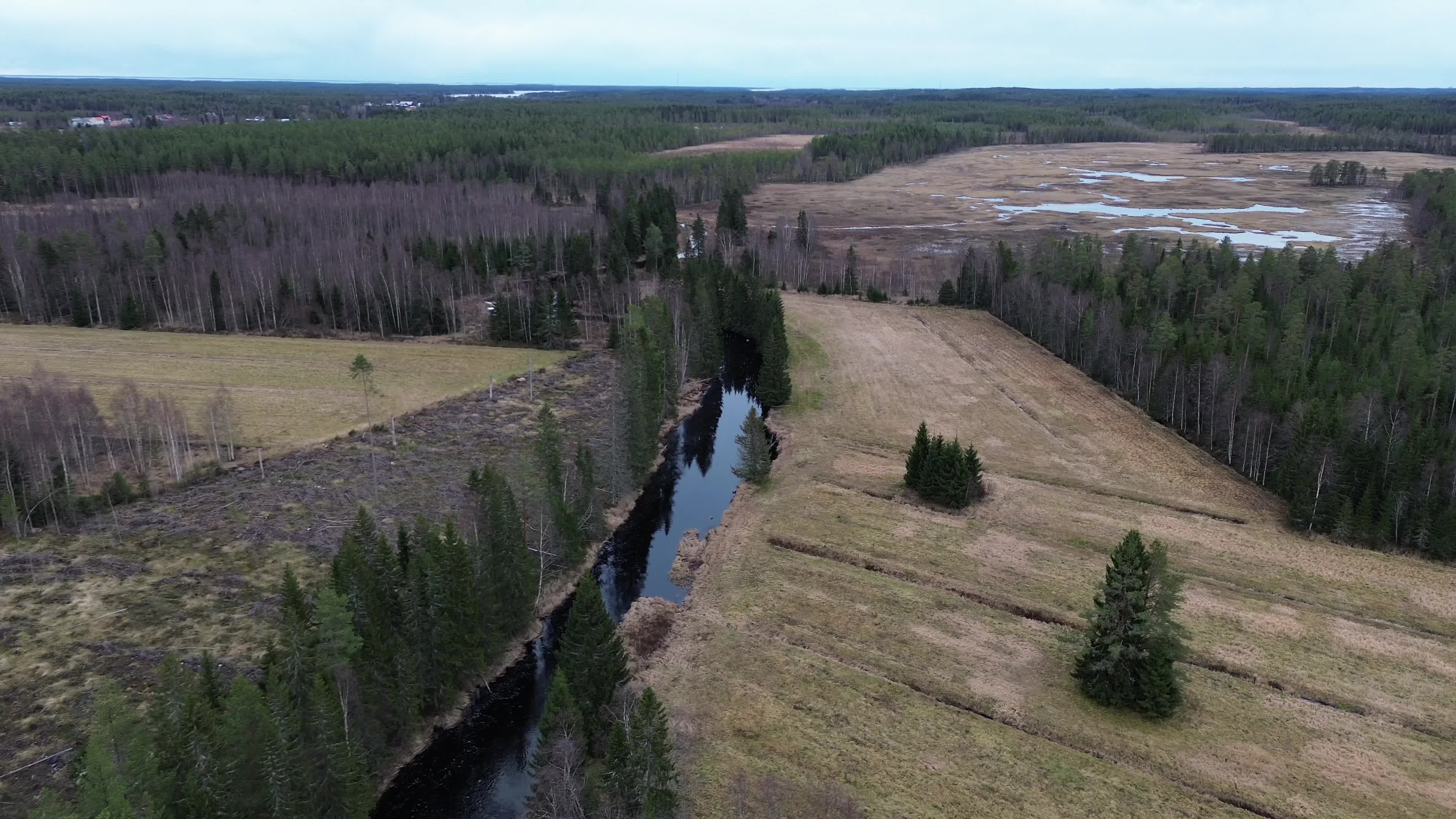 Stunning Aerial View of Tranquil Natural Landscape Free Stock Video ...