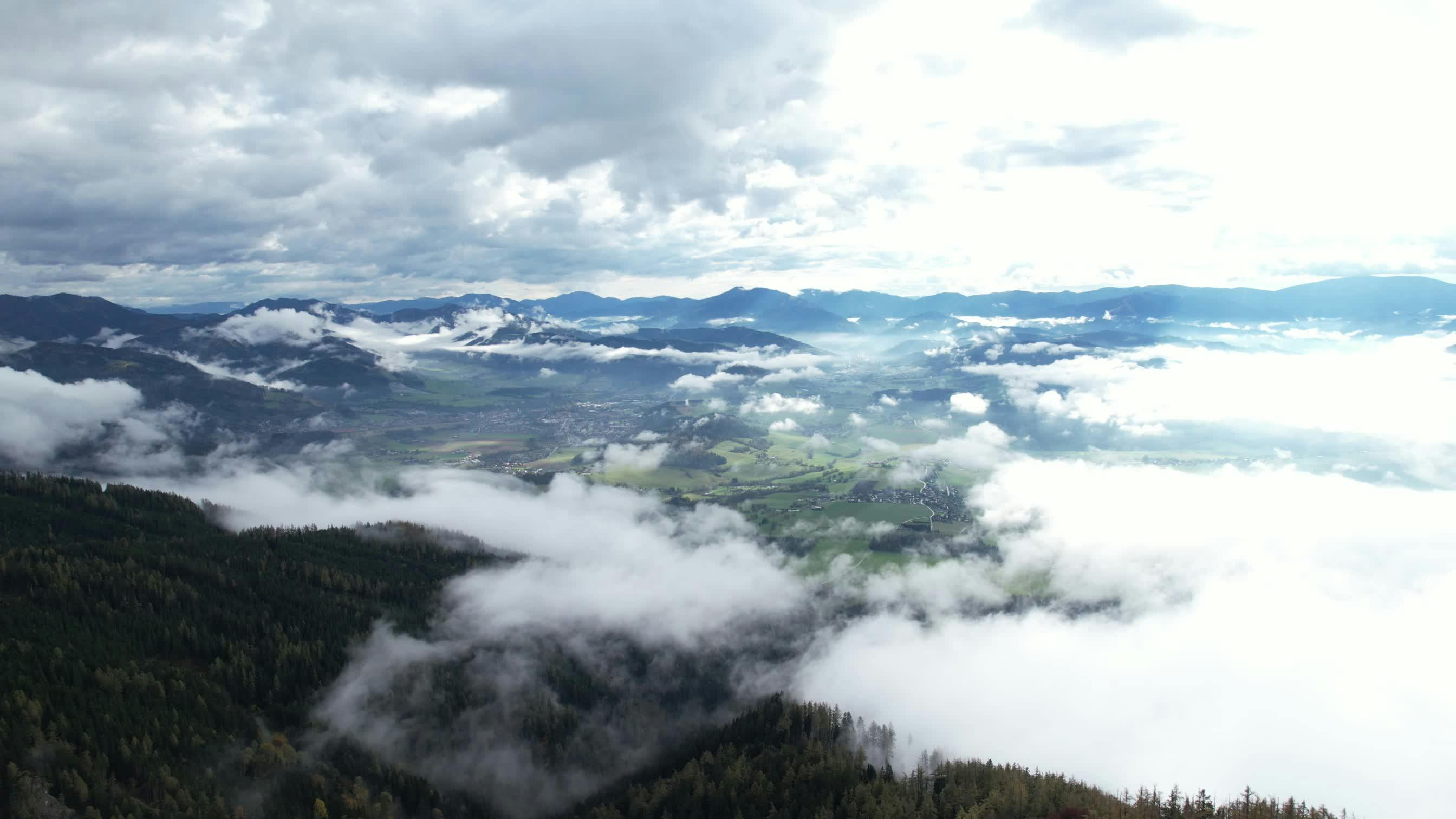 Aerial View of Steiermark Mountains and Valleys Free Stock Video ...