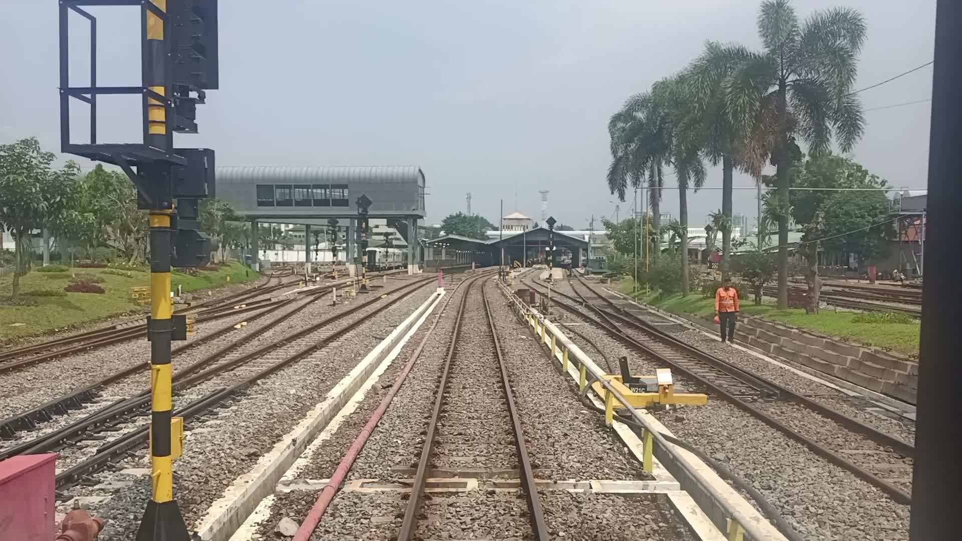 Train Tracks and Station View in Urban Setting Free Stock Video Footage ...