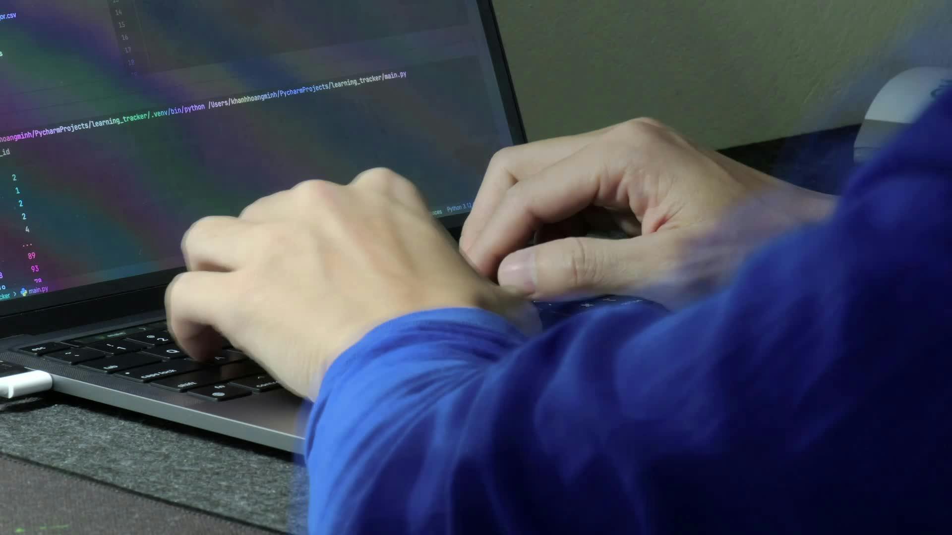 Hands Typing Code on Laptop Keyboard Close Up Free Stock Video Footage ...