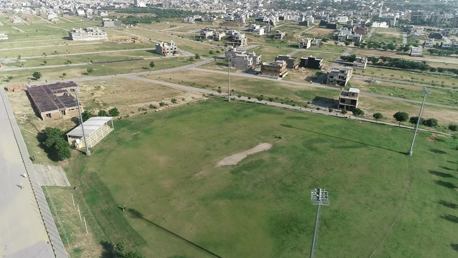 Aerial View of Urban Landscape and Open Field Free Stock Video Footage ...