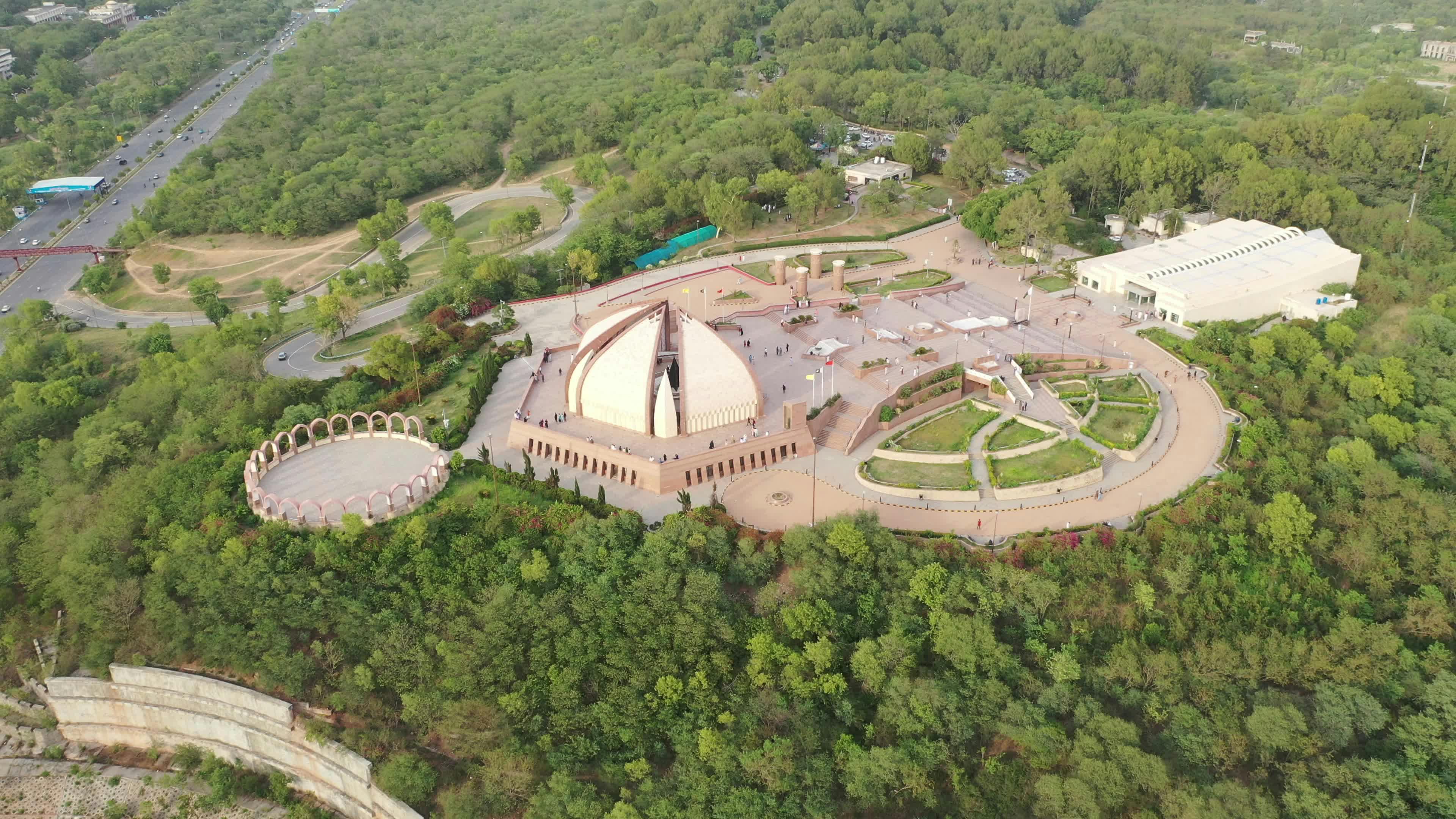 Aerial View of Pakistan Monument in Islamabad Free Stock Video Footage ...