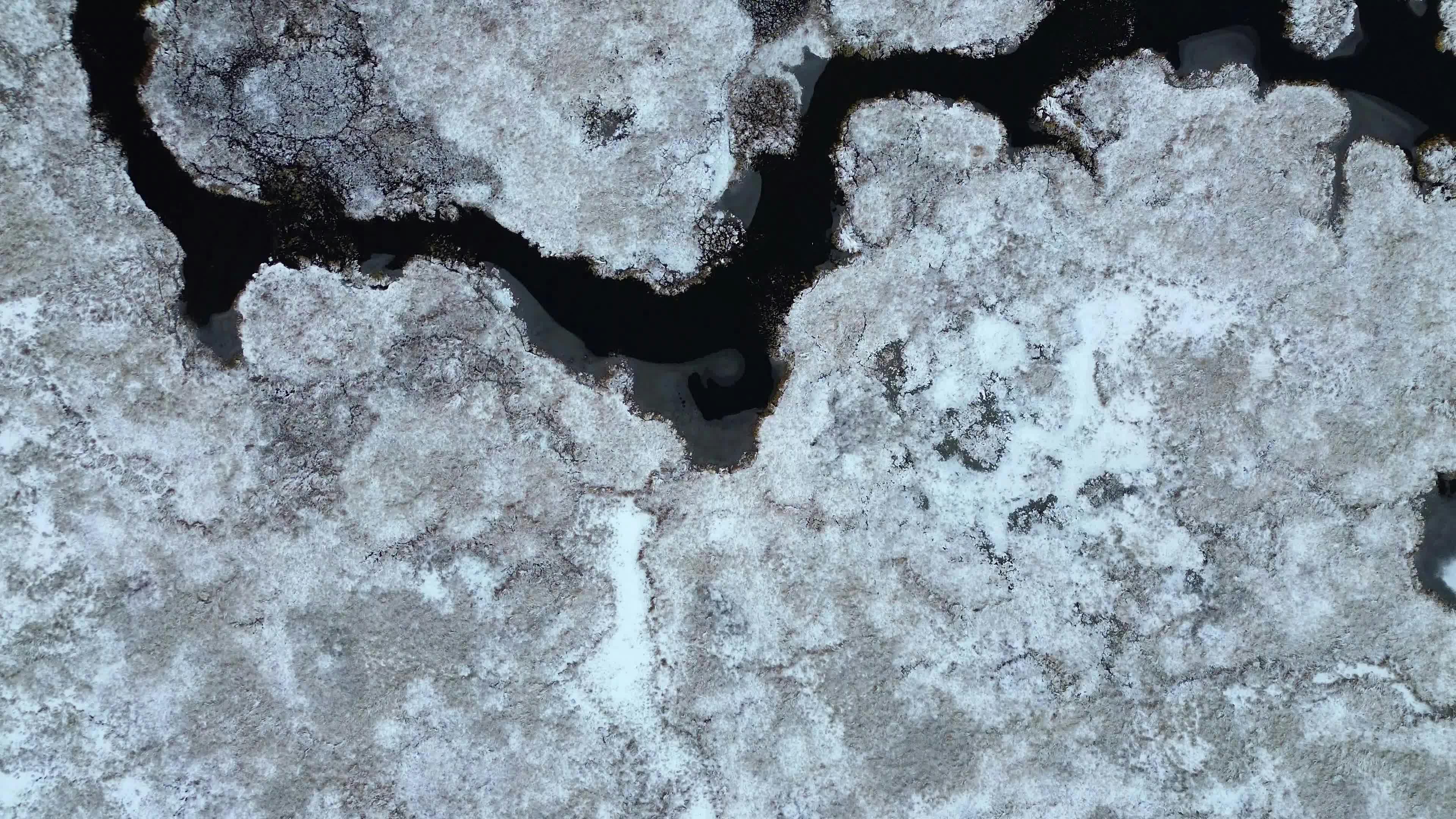 Scenic Aerial View of Snowy Winter Landscape Free Stock Video Footage ...