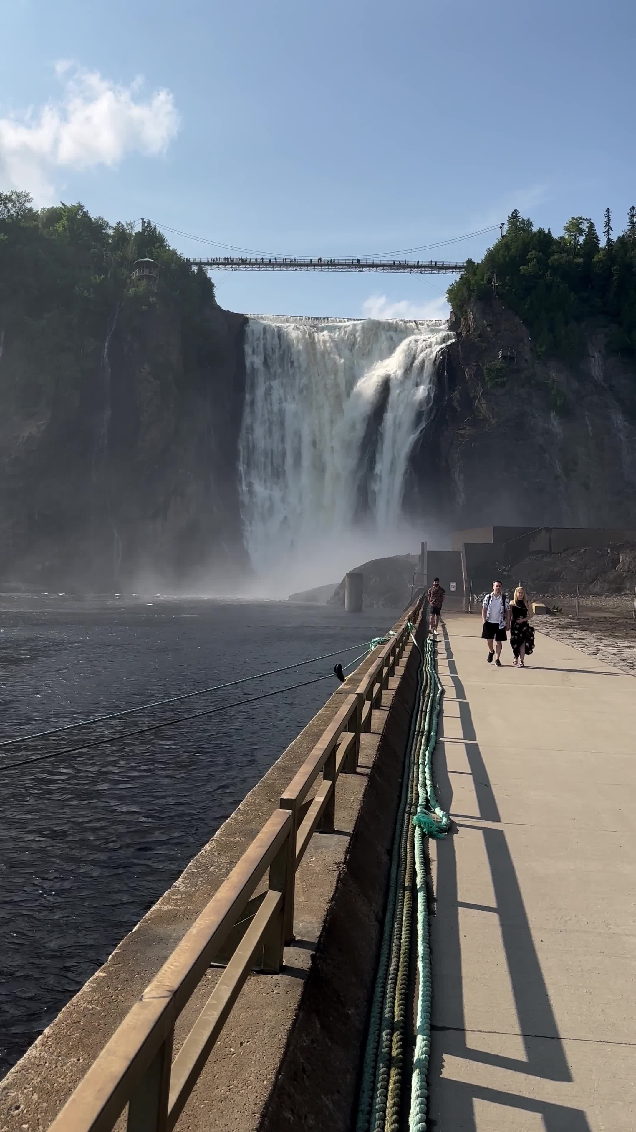 Breathtaking Waterfall with Scenic Overlook Free Stock Video Footage ...