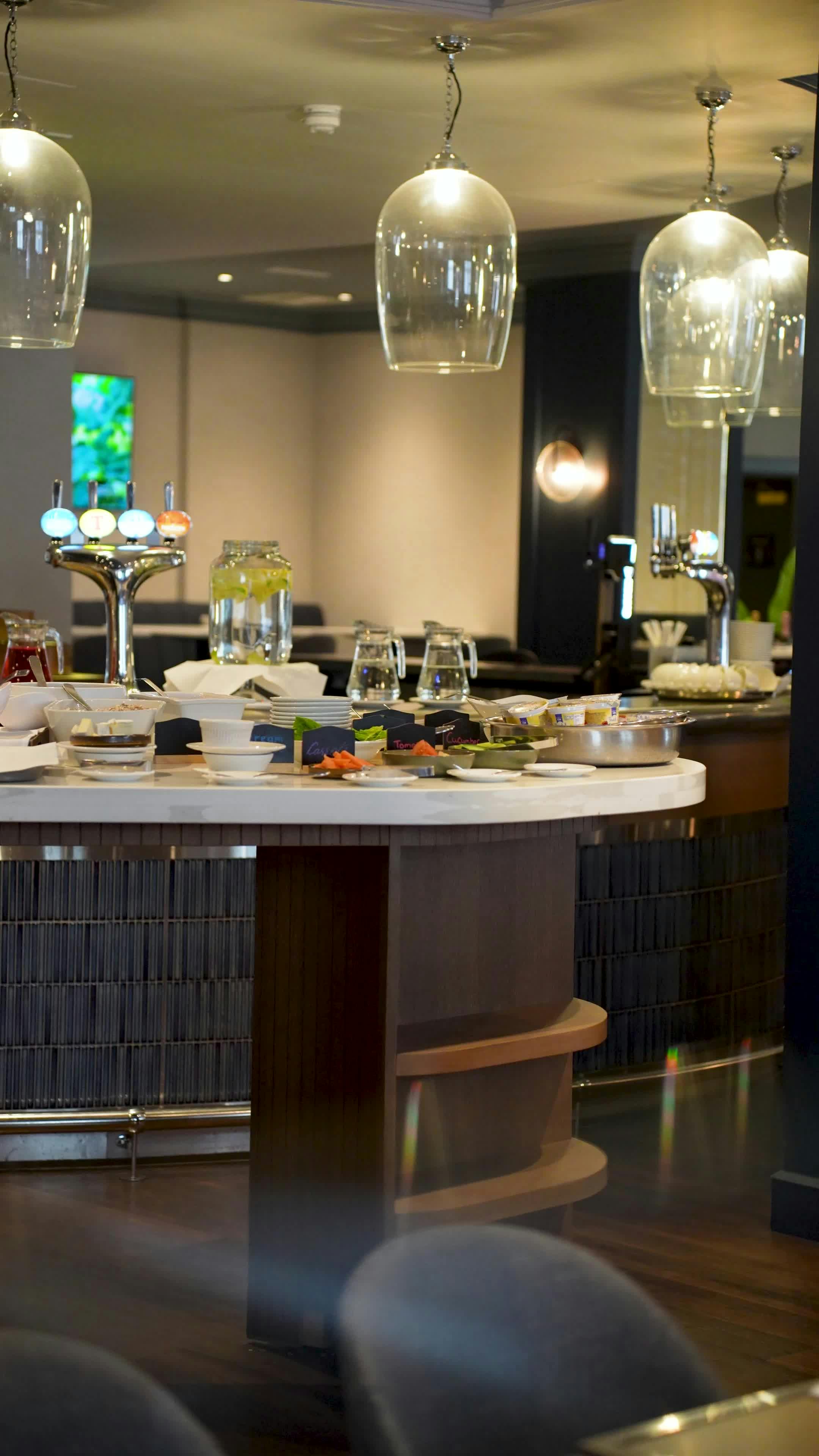 Luxurious Buffet Setup in Elegant Restaurant Setting Free Stock Video ...